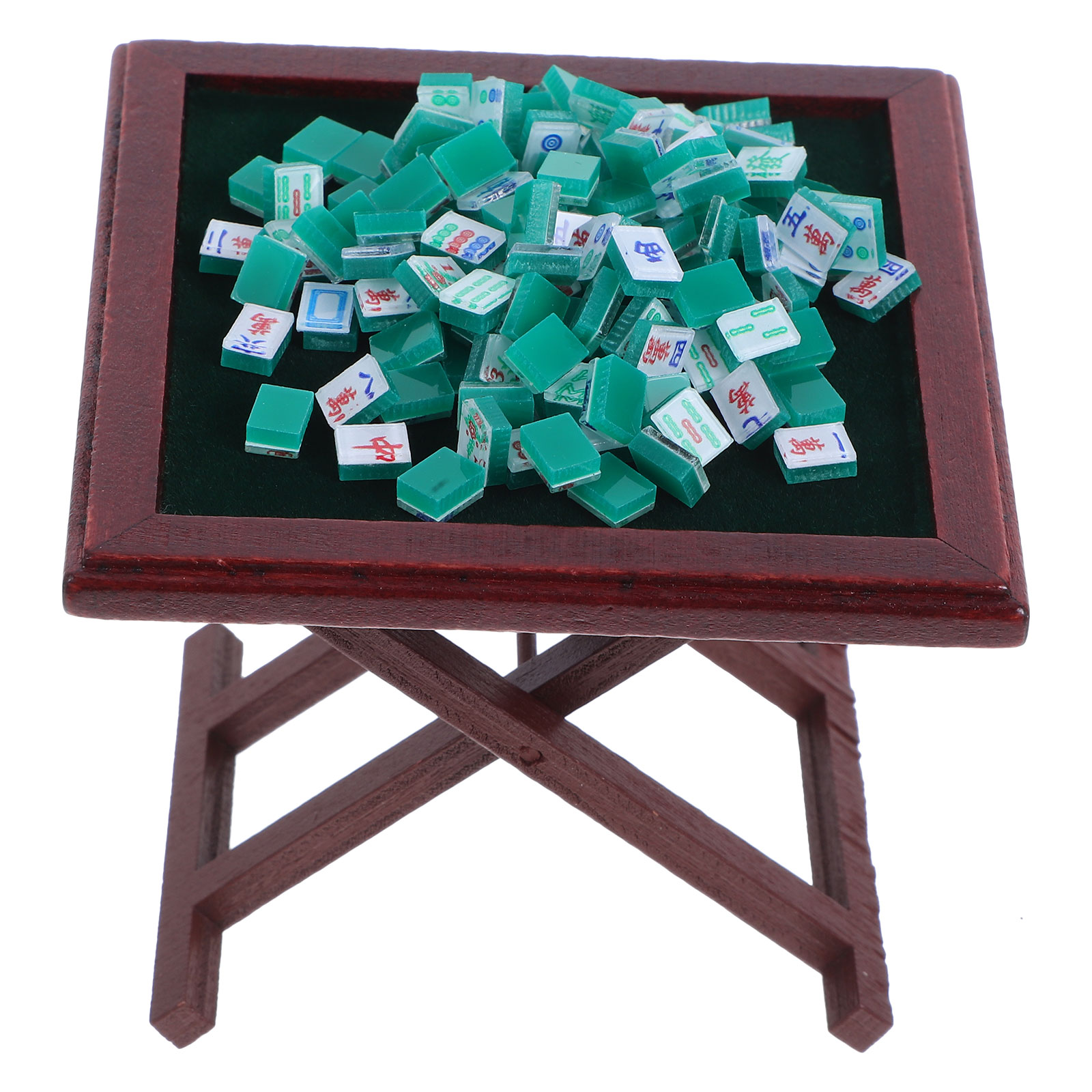 Realistic Mini Simulation Mahjong Table and Mahjong for Dollhouse ...