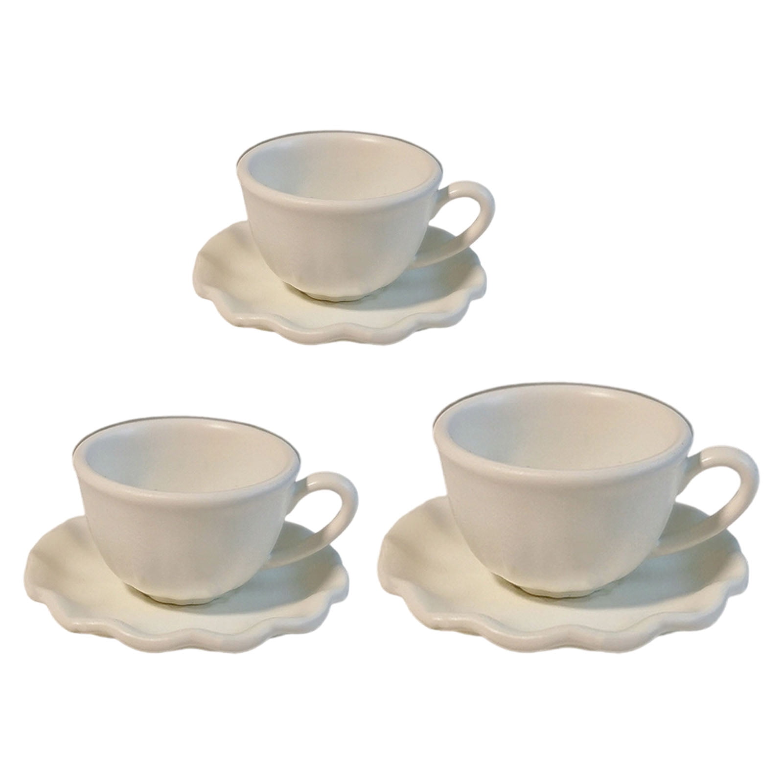 Realistic Miniature Coffee Cup And Saucer Set Doll House Decoration For ...