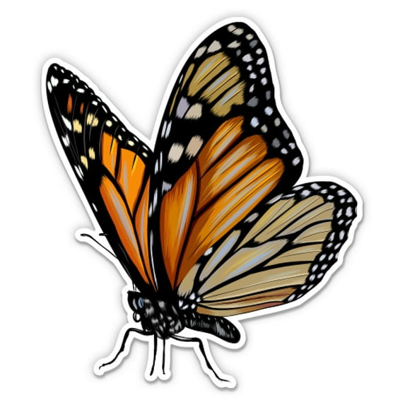 Realistic Monarch Butterfly - 12" Vinyl Sticker Waterproof Decal ...