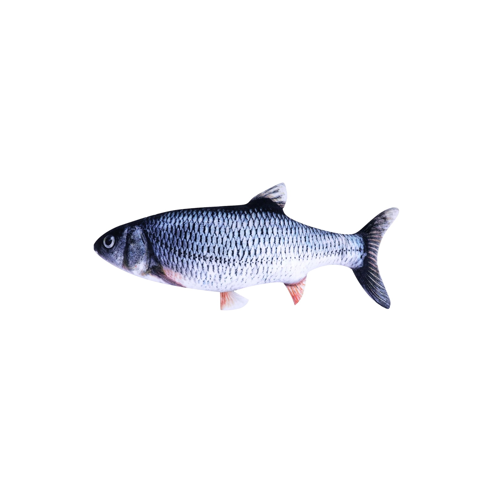 Realistic Moving Fish Catnip Toy, Plush Interactive Cat Kicker Pillow ...