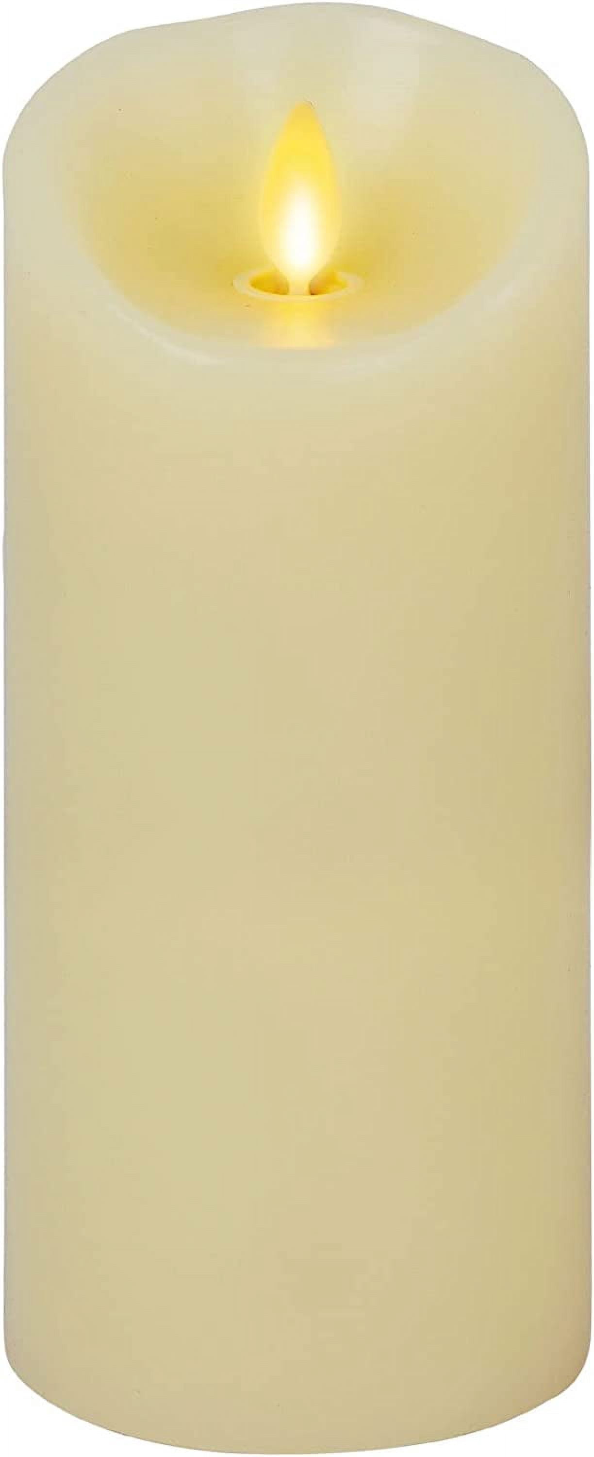 Realistic Moving Flame LED Candle Scalloped Edge Smooth Finish Real Wax ...