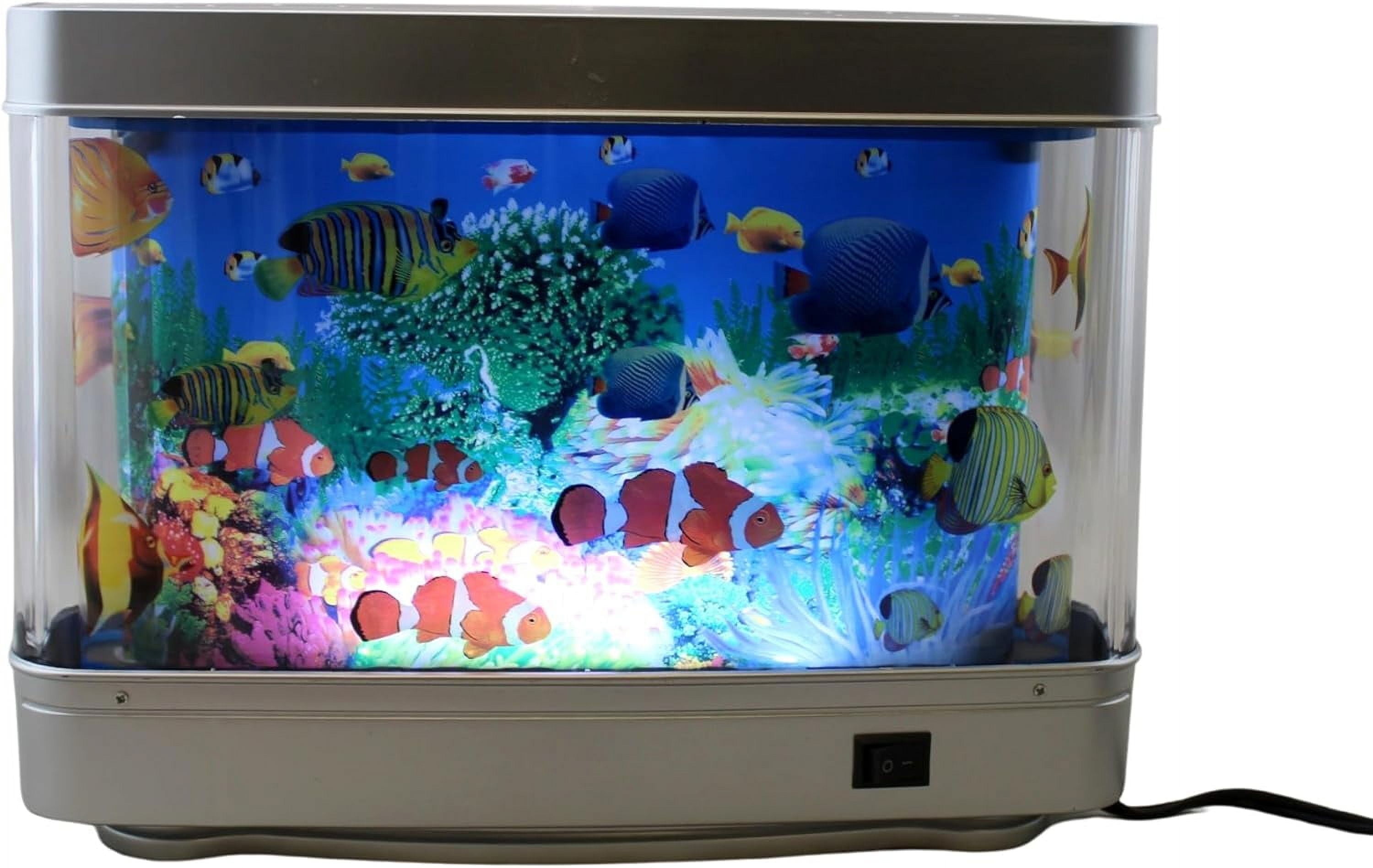 "Dependable Industries Realistic Aquarium Lamp, Moving Tropical Fish Light, 11.75""x2.75""x9 ...