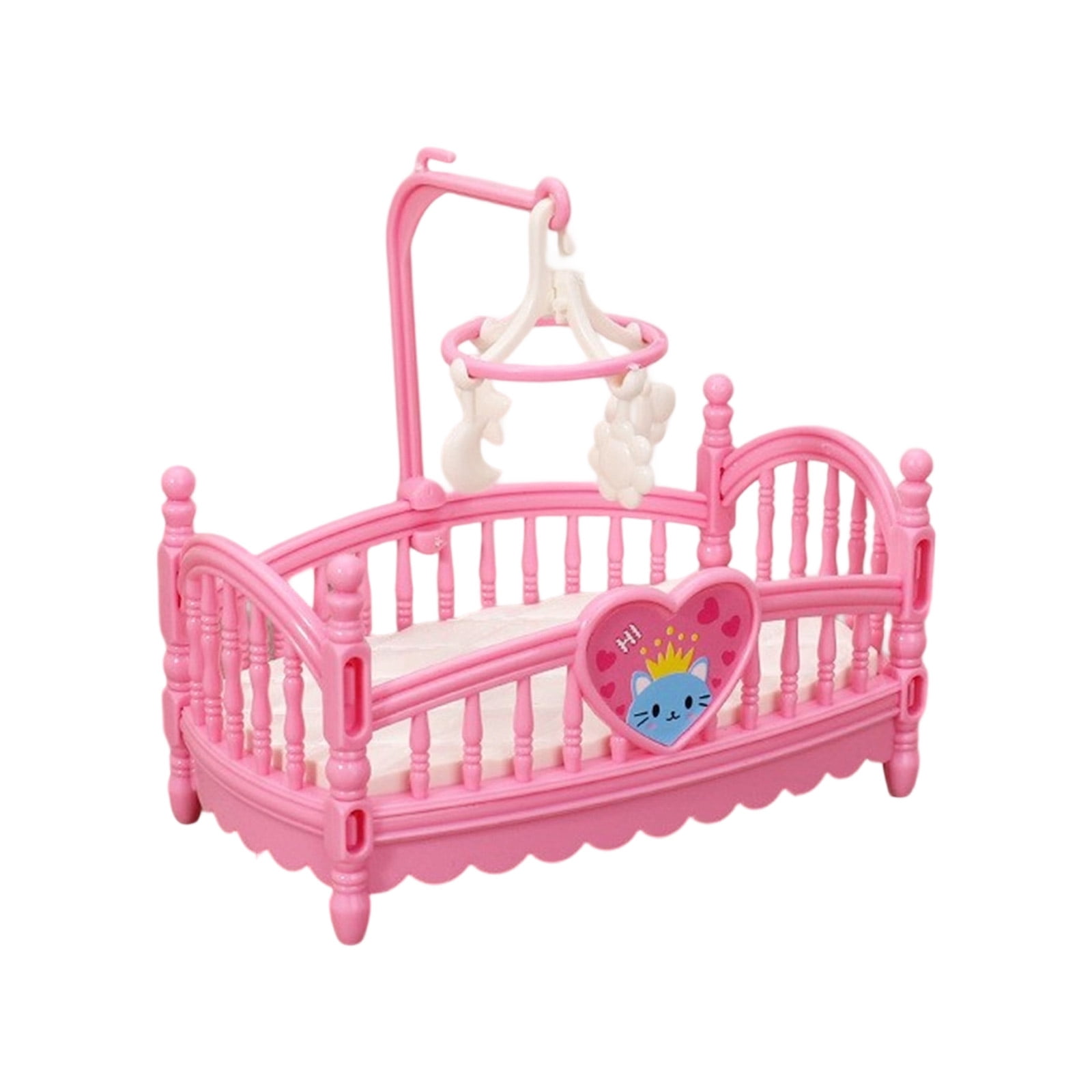 Realistic Nursery Crib Model Pretend Play for Kids Role Toddler Bed ...