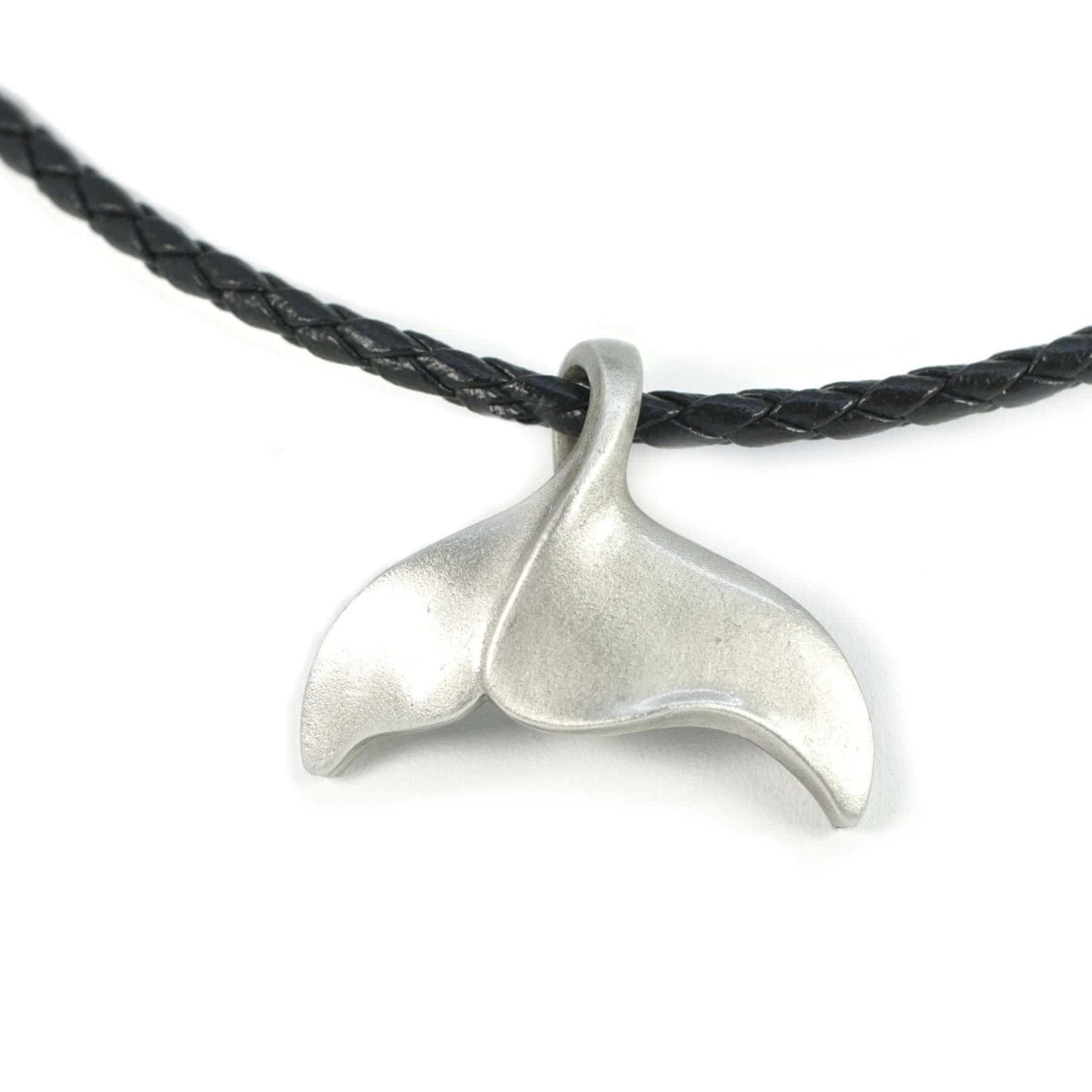 Realistic Ocean Theme Whale Tail Sea Life Pewter Pendant Necklace ...