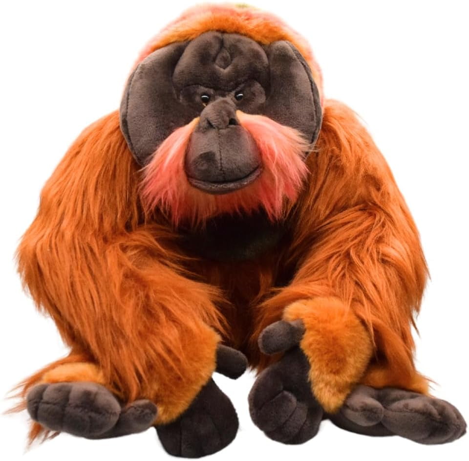 Realistic Orangutan Stuffed Animal Plush Toy, Lifelike Orangutan Animal ...