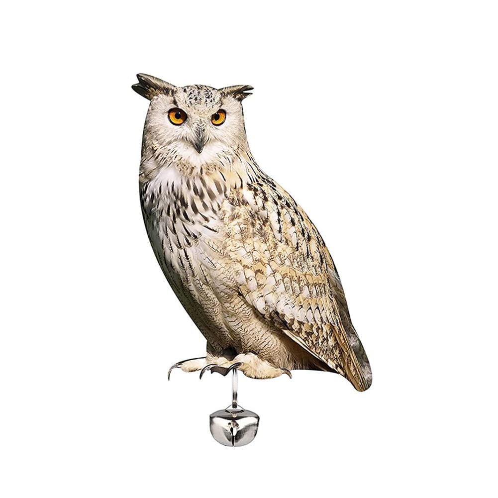 Realistic Owl Decoy w/Sound Keep Birds AwayOutdoor Garden Bird ...