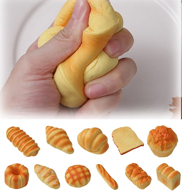 Realistic PU Bread Toy Funny Novelty Stress for Kids Adults Home ...