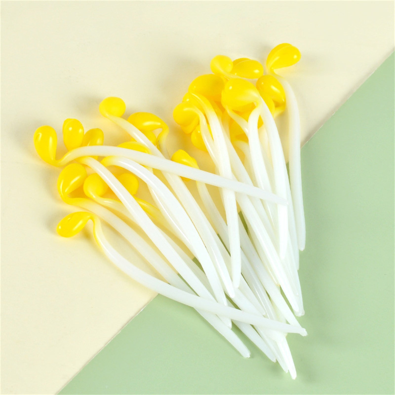 Realistic PVC Bean Sprouts Decor, 20PC Miniature Food Props, Fake ...