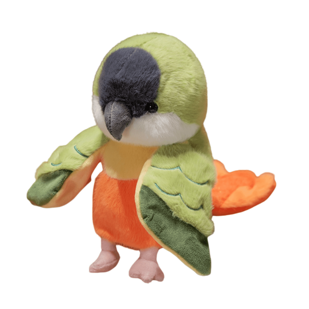 Realistic Parrot Plush Toy Bird Stuffed Finger Story Puppet Animal Fun ...