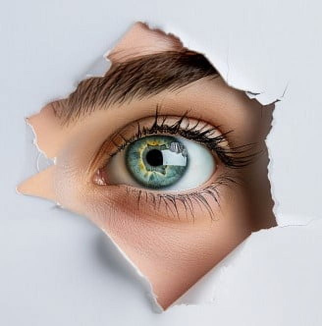 Realistic Peeking Person Car Sticker. Unique and Funny Automotive Vinyl ...