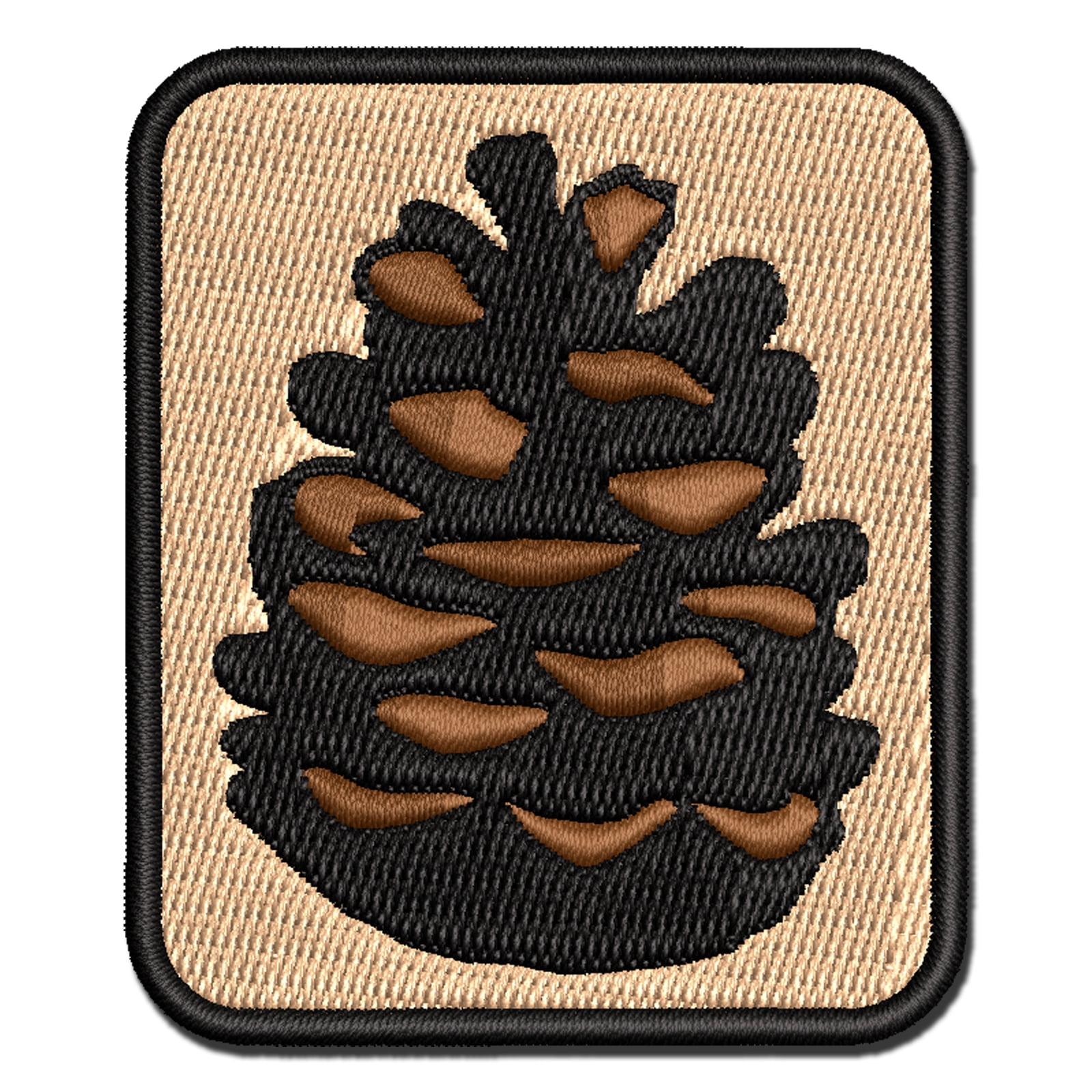 Realistic Pinecone Pine Cone Applique Multi-Color Embroidered Iron-On ...