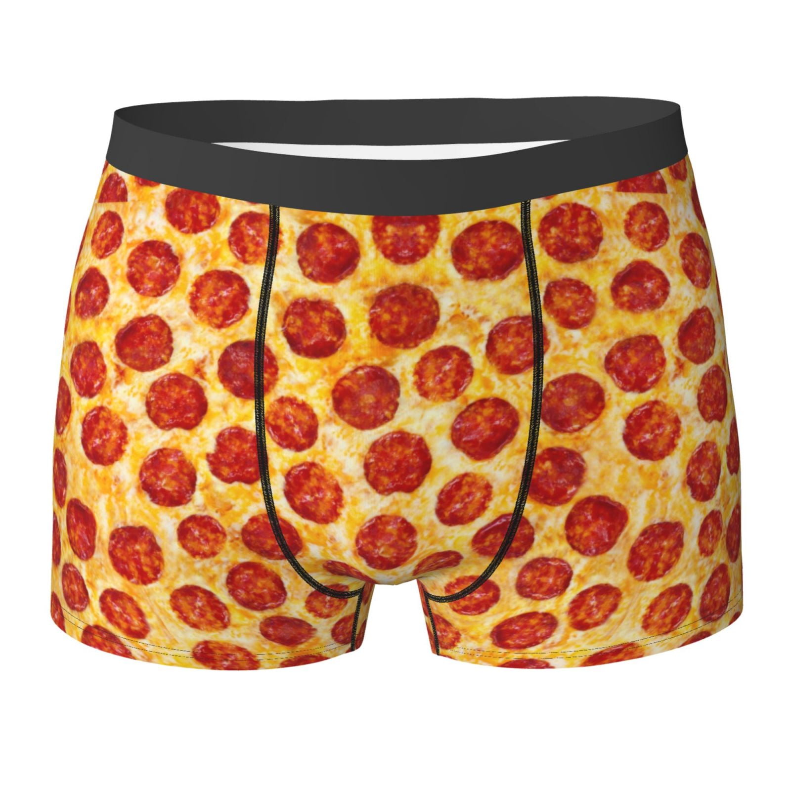 Realistic Pizza Pattern Mens Underwear Boxer Briefs Soft Underpants ...