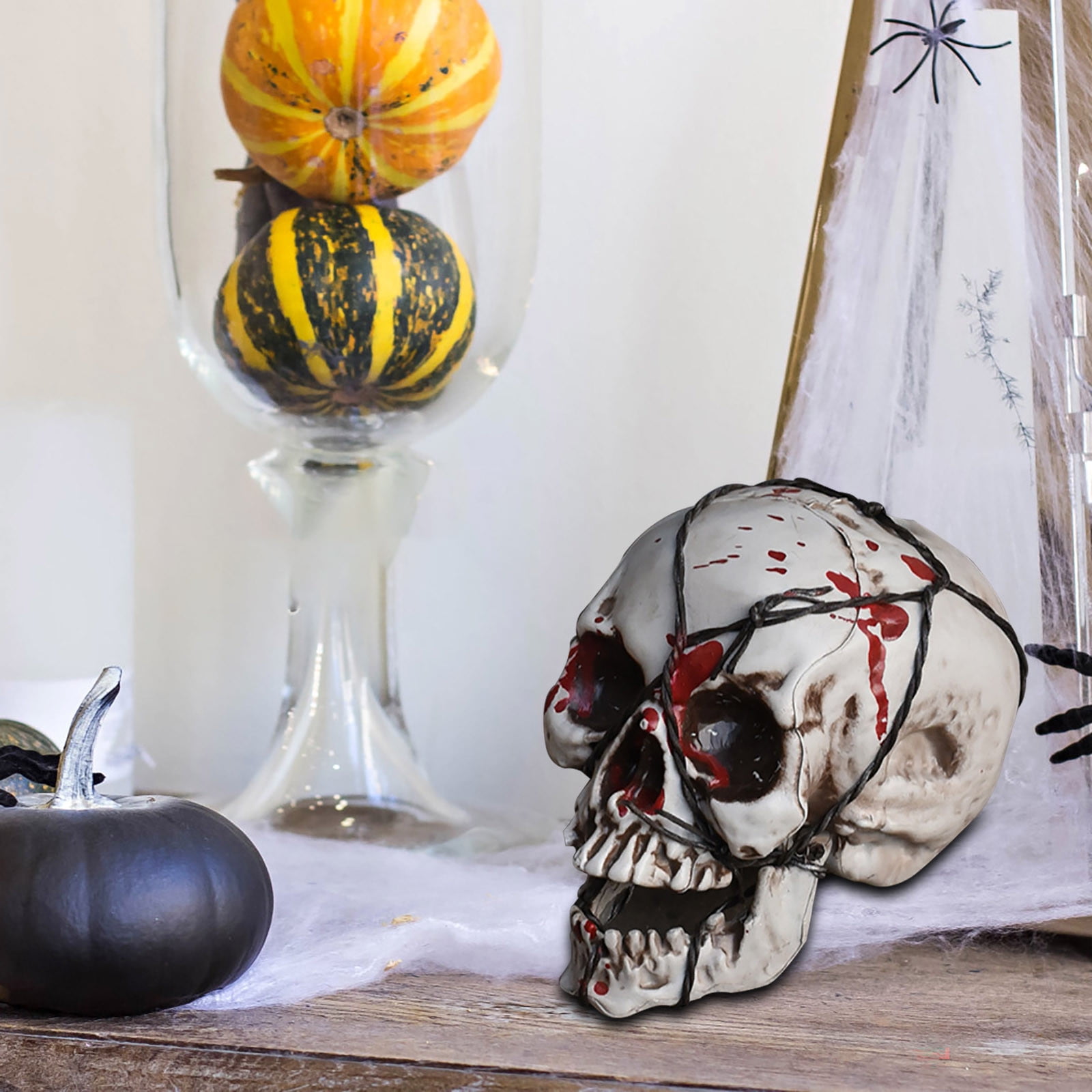 Realistic Plastic Human Skull - Mini Skeleton Head-Bone Model ...