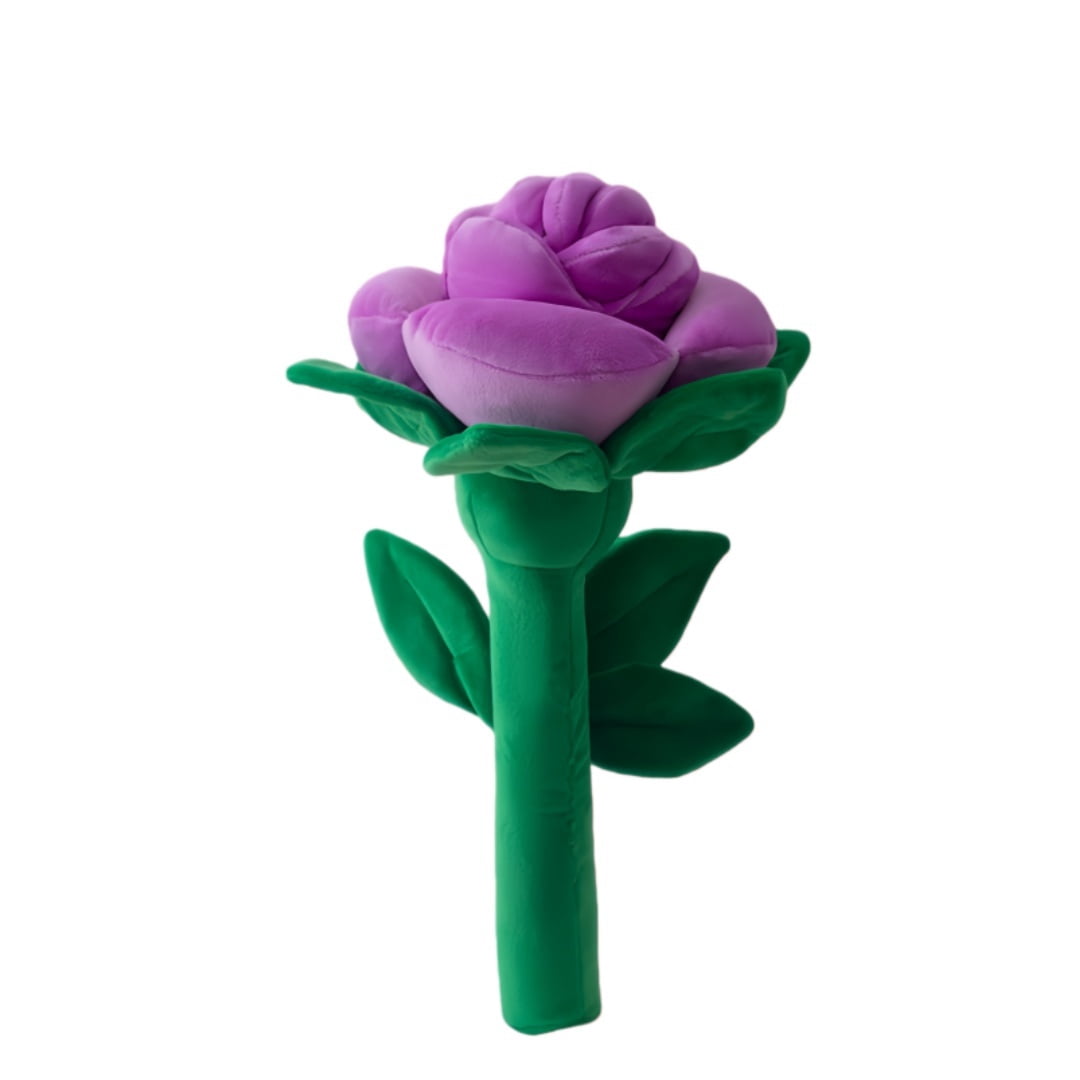 Realistic Plush Rose Stuffed Toy, Soft Long Stem Flower Plush Pillow ...
