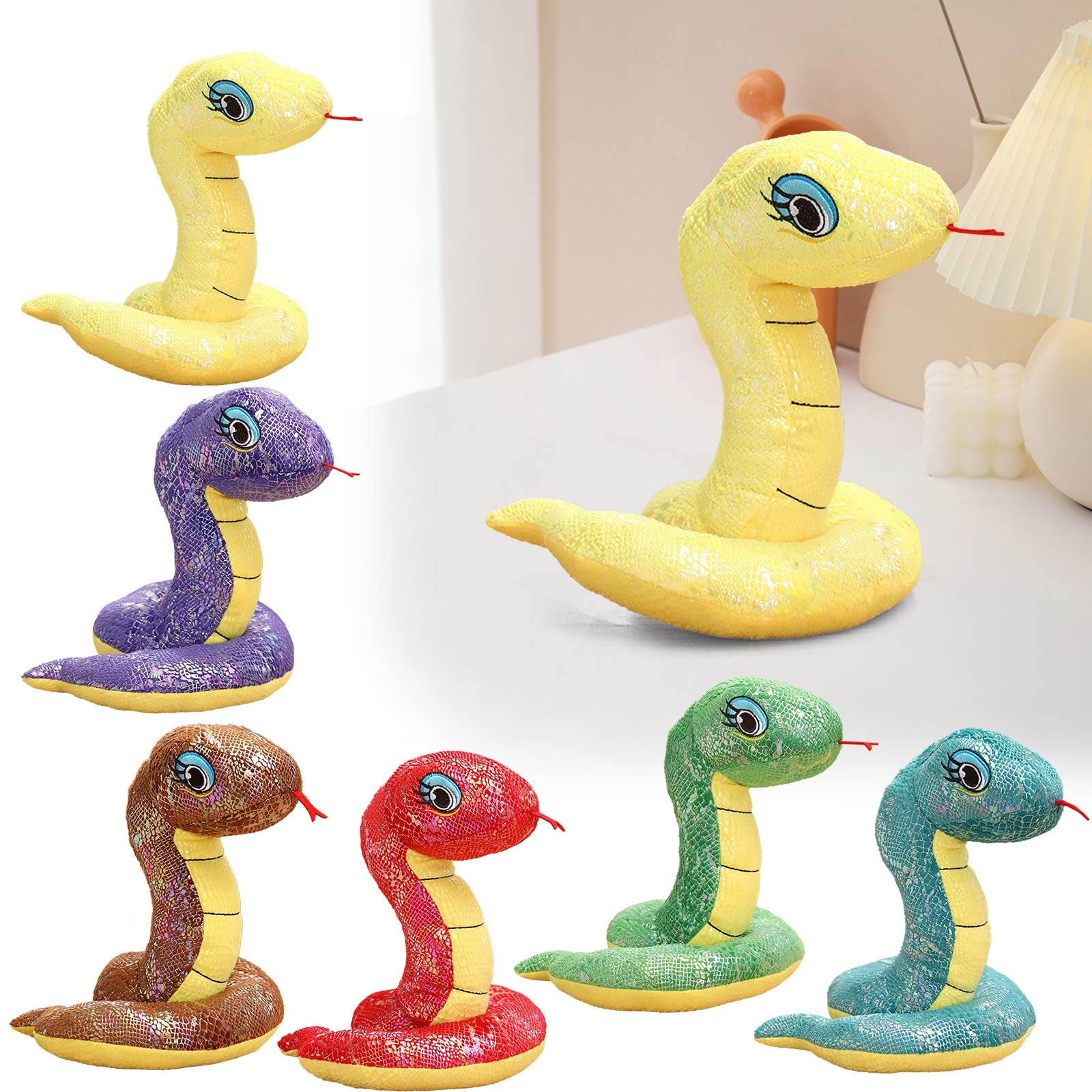 Realistic Plush Snake Stuffed Animal - 2025 Chinese Zodiac Decorative ...