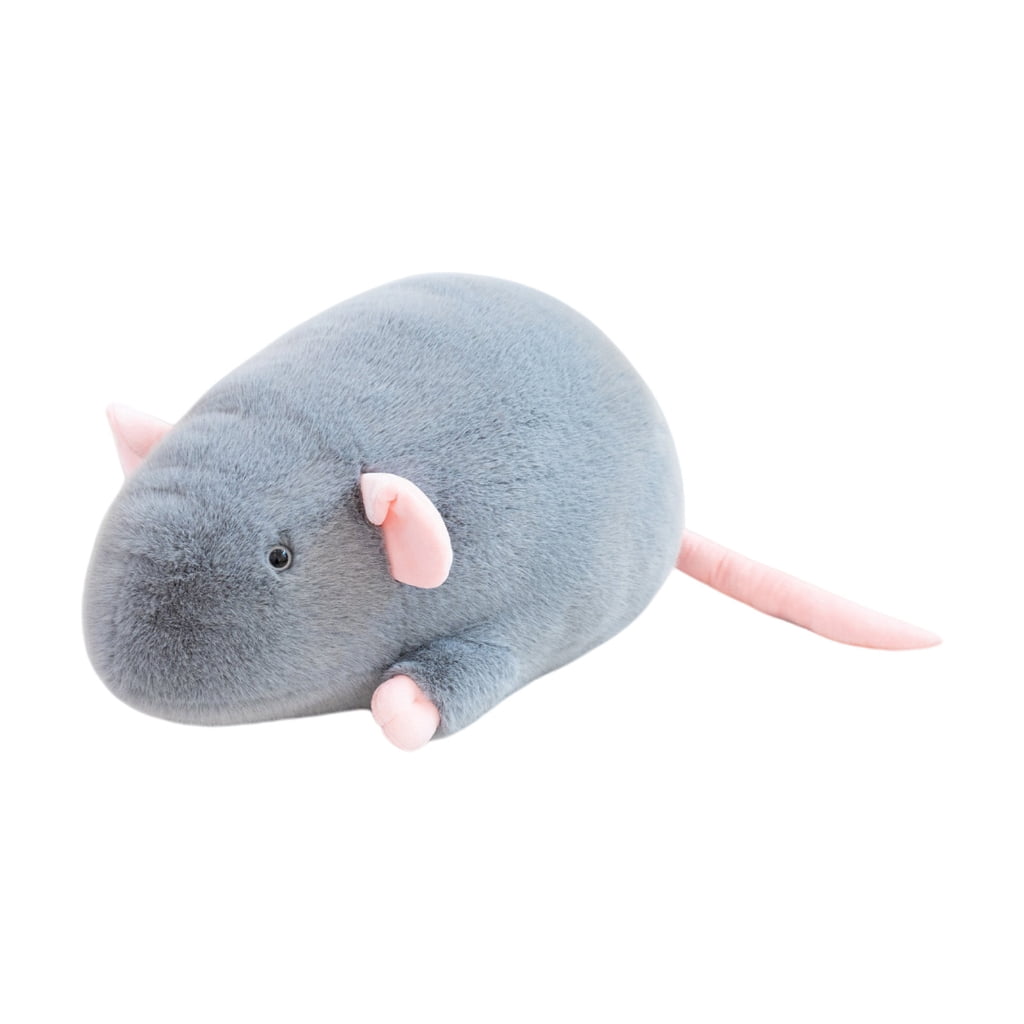 Realistic Plush Stuffed Pillow Cute Fat Mouse Cushion Toy Home Decors ...