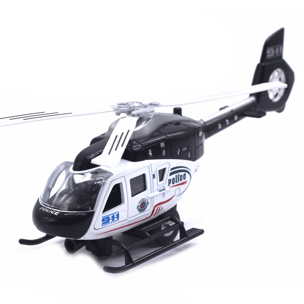Realistic Helicopter Toy, Pull Back Design, Music and LED Glow, Alloy ...