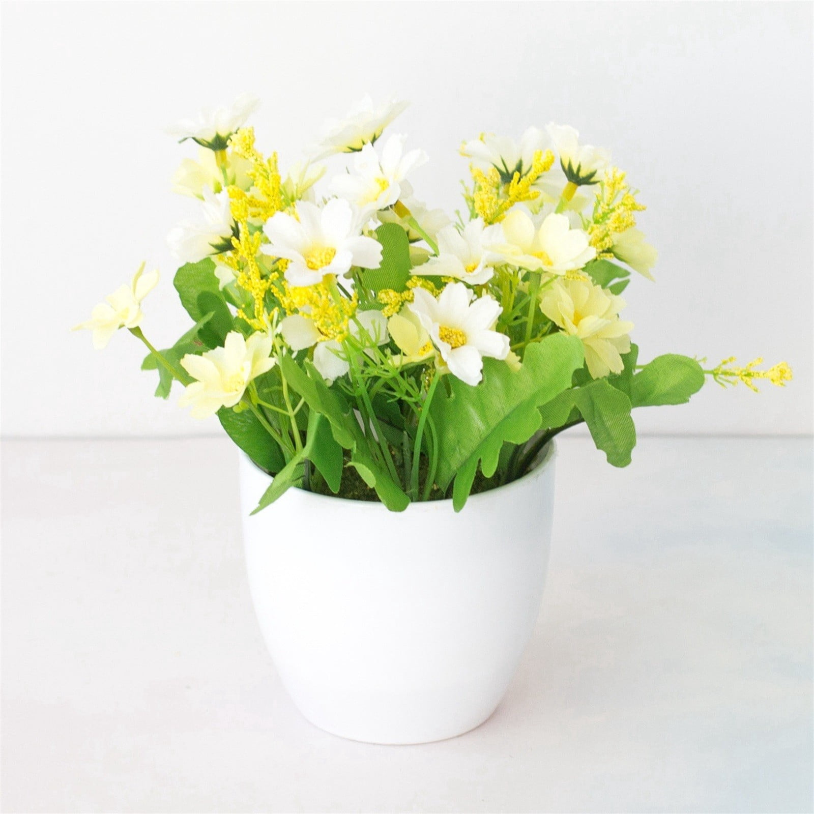 Realistic Potted Artificial Flowers - Lifelike Faux Plant for Home ...