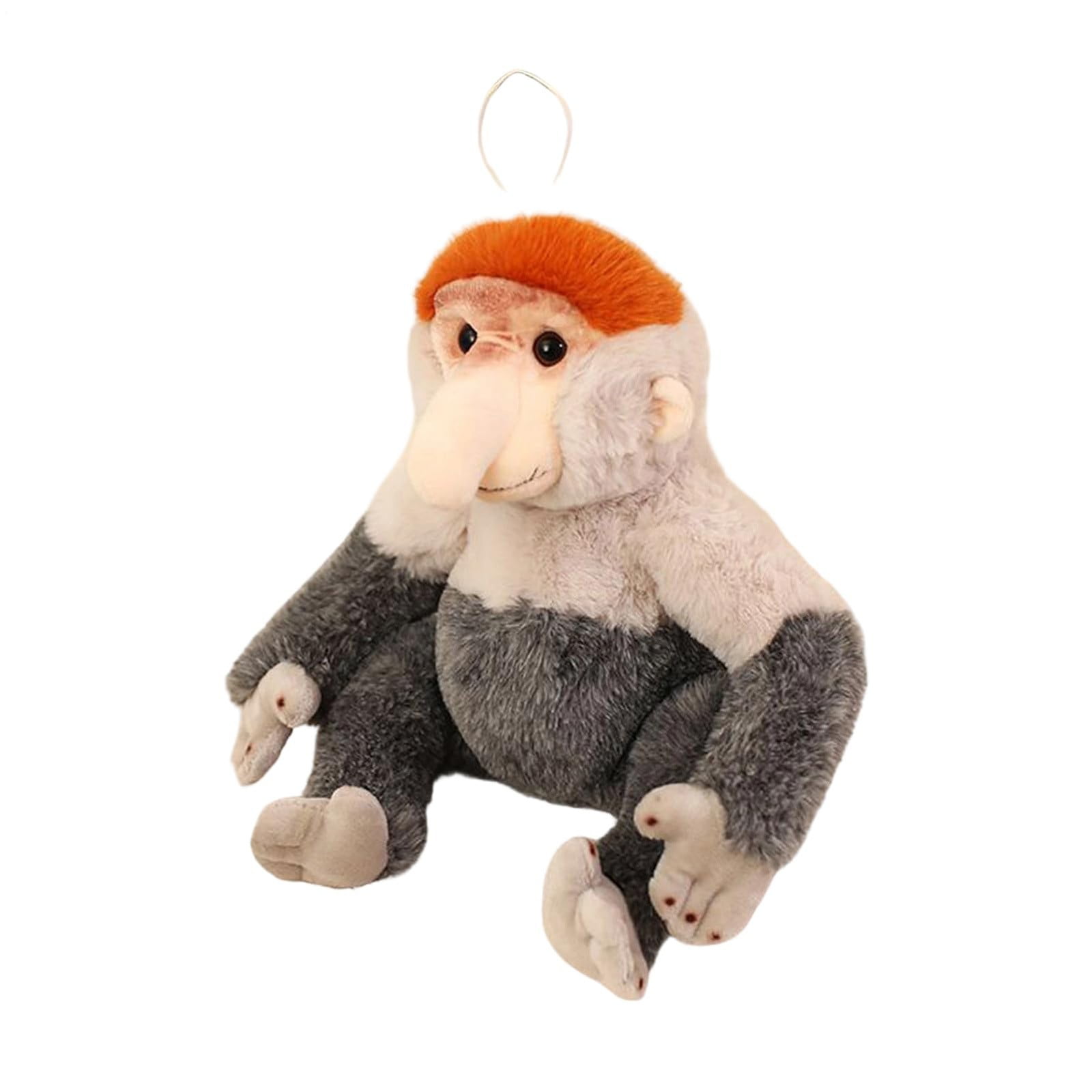 Realistic Proboscis Monkey Plush Stuffed Animal, Cute Soft Pink Cotton ...