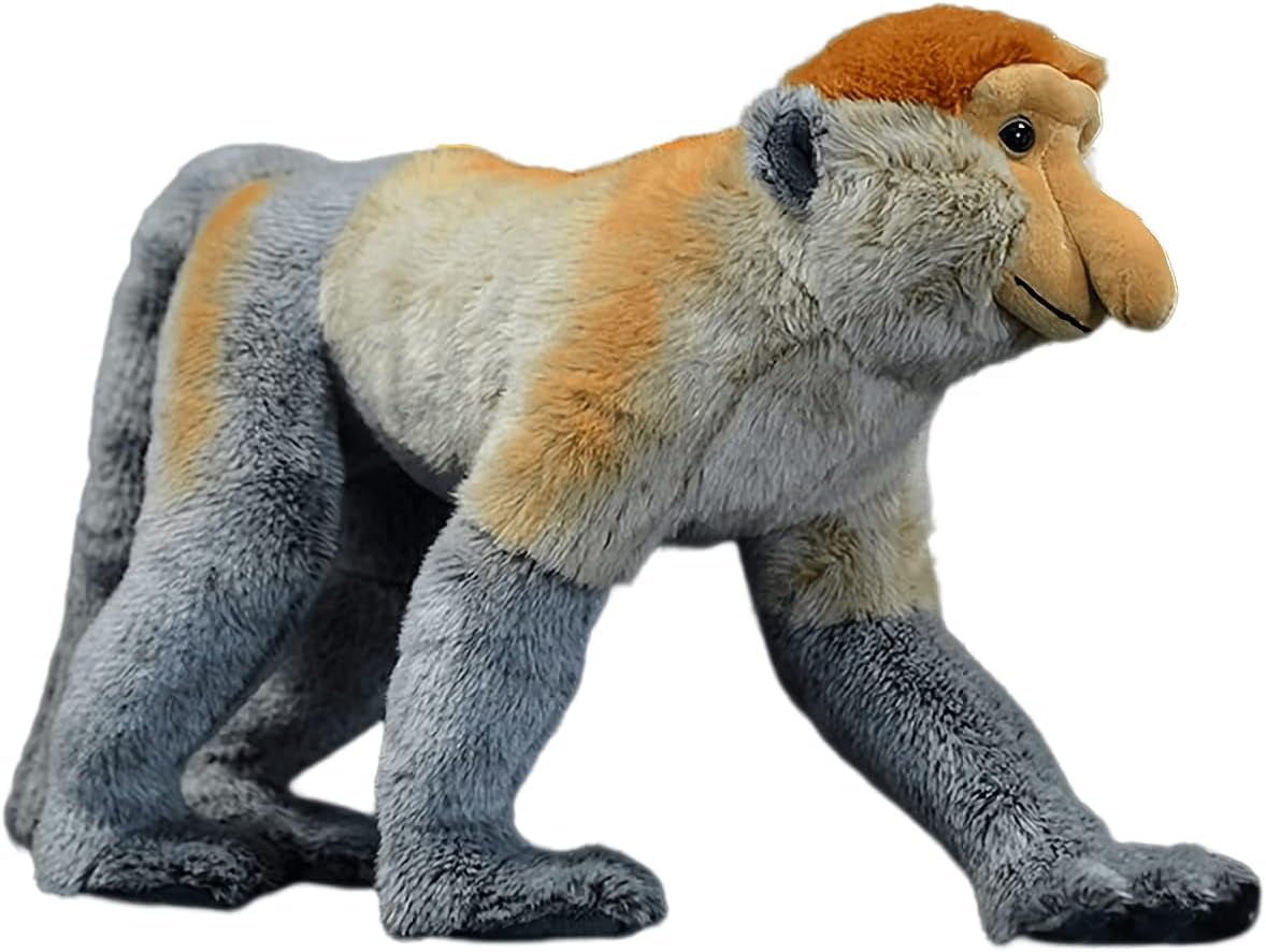 Realistic Proboscis Monkey Stuffed Animal Plush Toy, Lifelike Proboscis ...