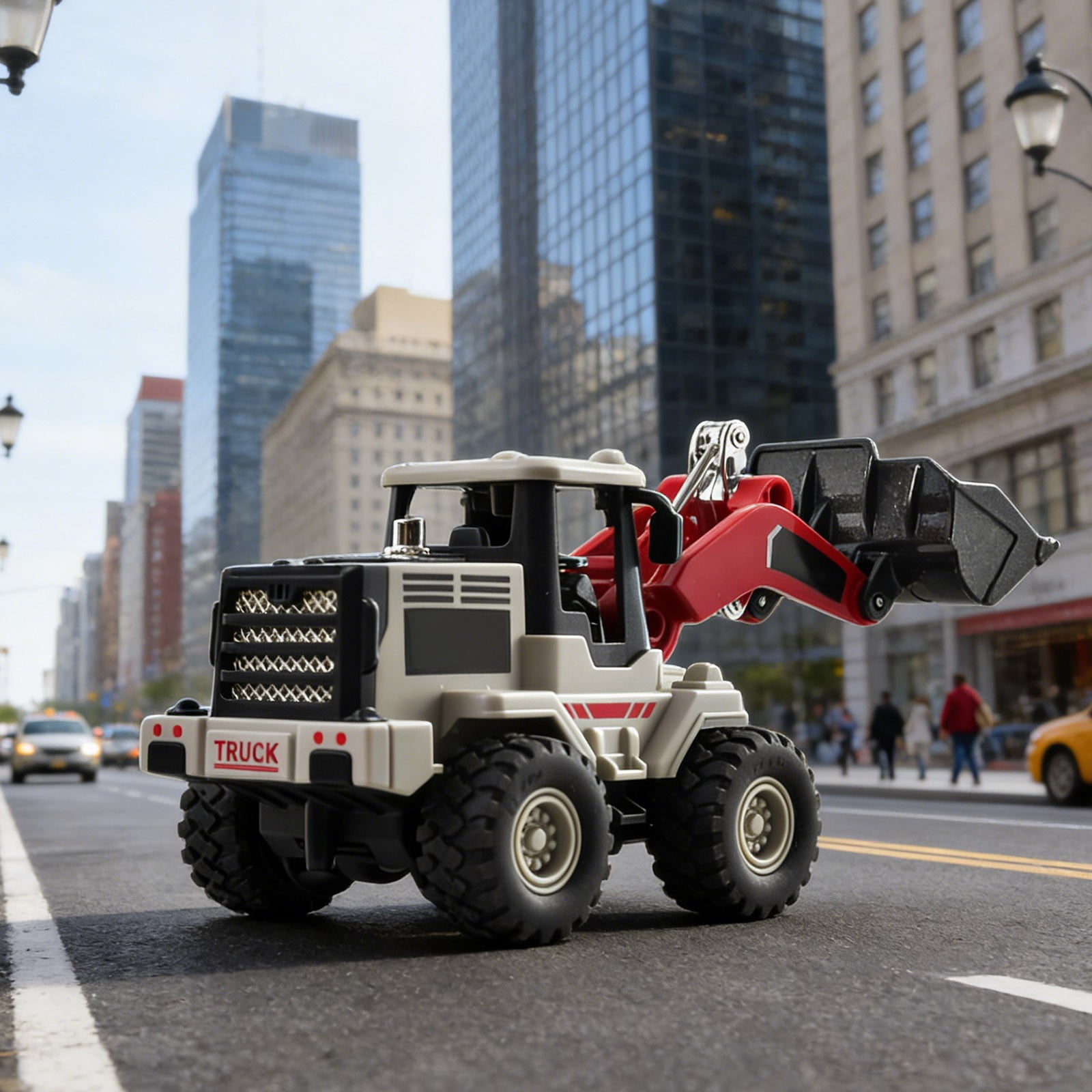 Realistic Pull Back Forklift Toy for Toddlers, Durable Alloy ...