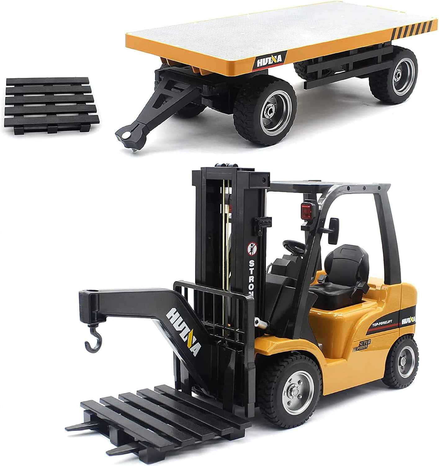 Realistic RC Forklift 1/10 HUINA Remote Control Forklift with Truck ...