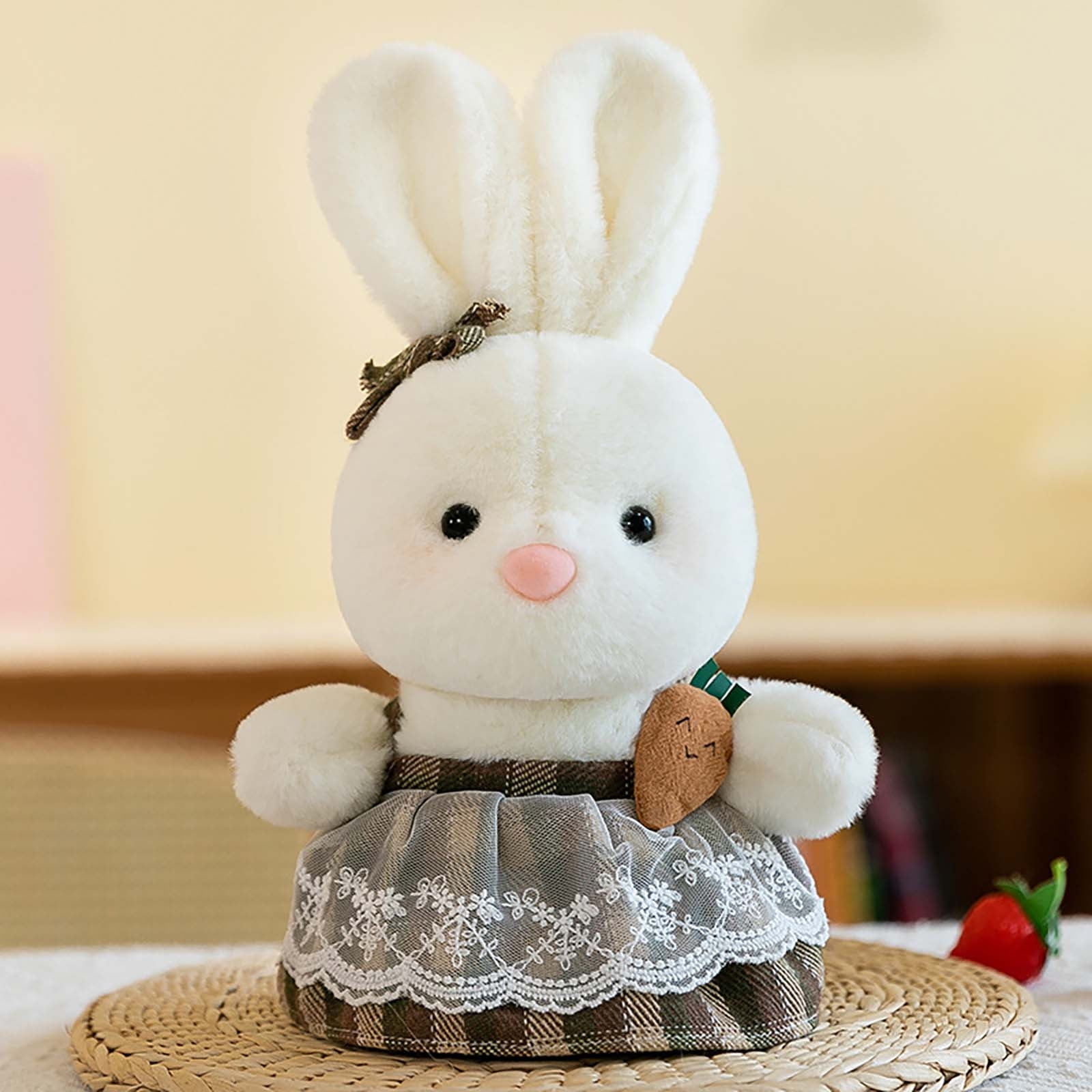 Realistic Rabbit Plush Companion - Soft Textured Stuffed Animal with ...