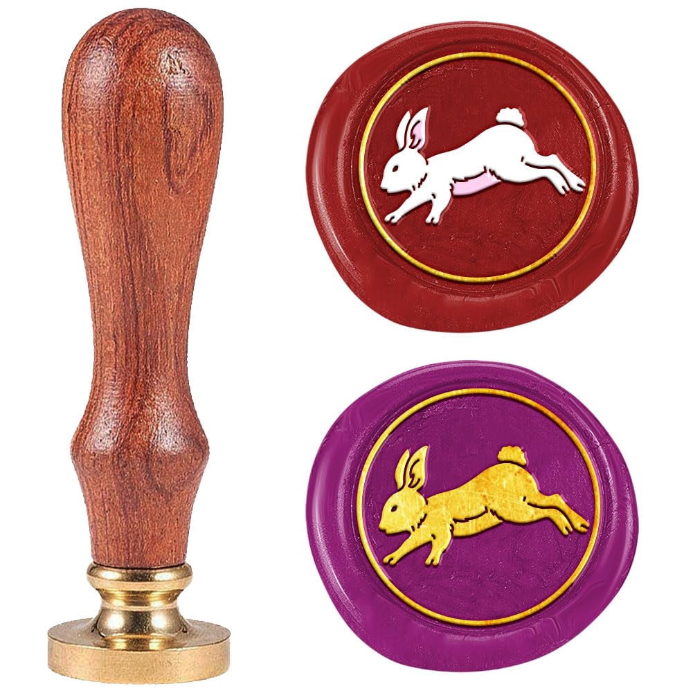 Realistic Rabbit Wax Seal Stamp 1" Bunny Removable Brass Seal Head with ...