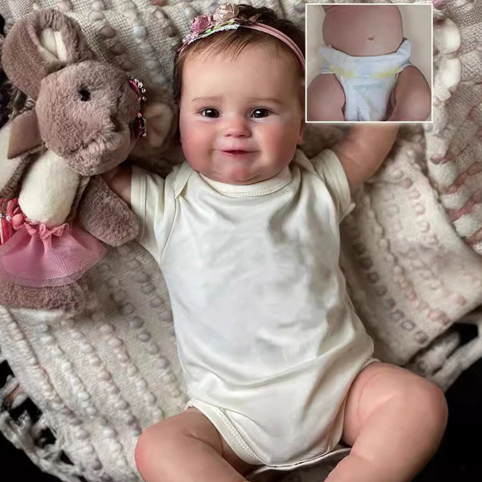 Realistic Reborn Baby Dolls - 15 Inch Full Vinyl Body Lifelike Reborn ...