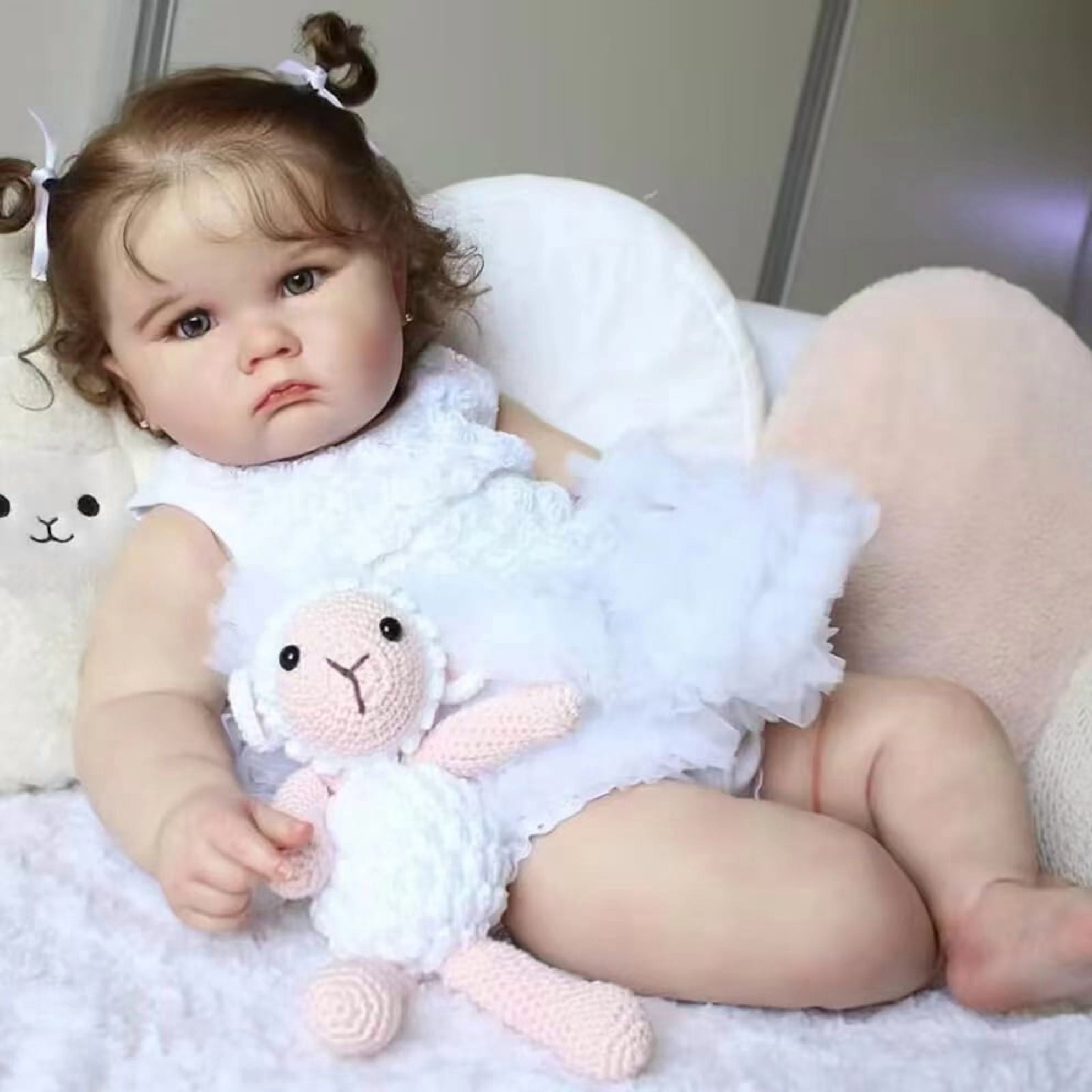 Realistic Reborn Baby Dolls -24inch Lifelike Newborn Baby Awake Chubby ...