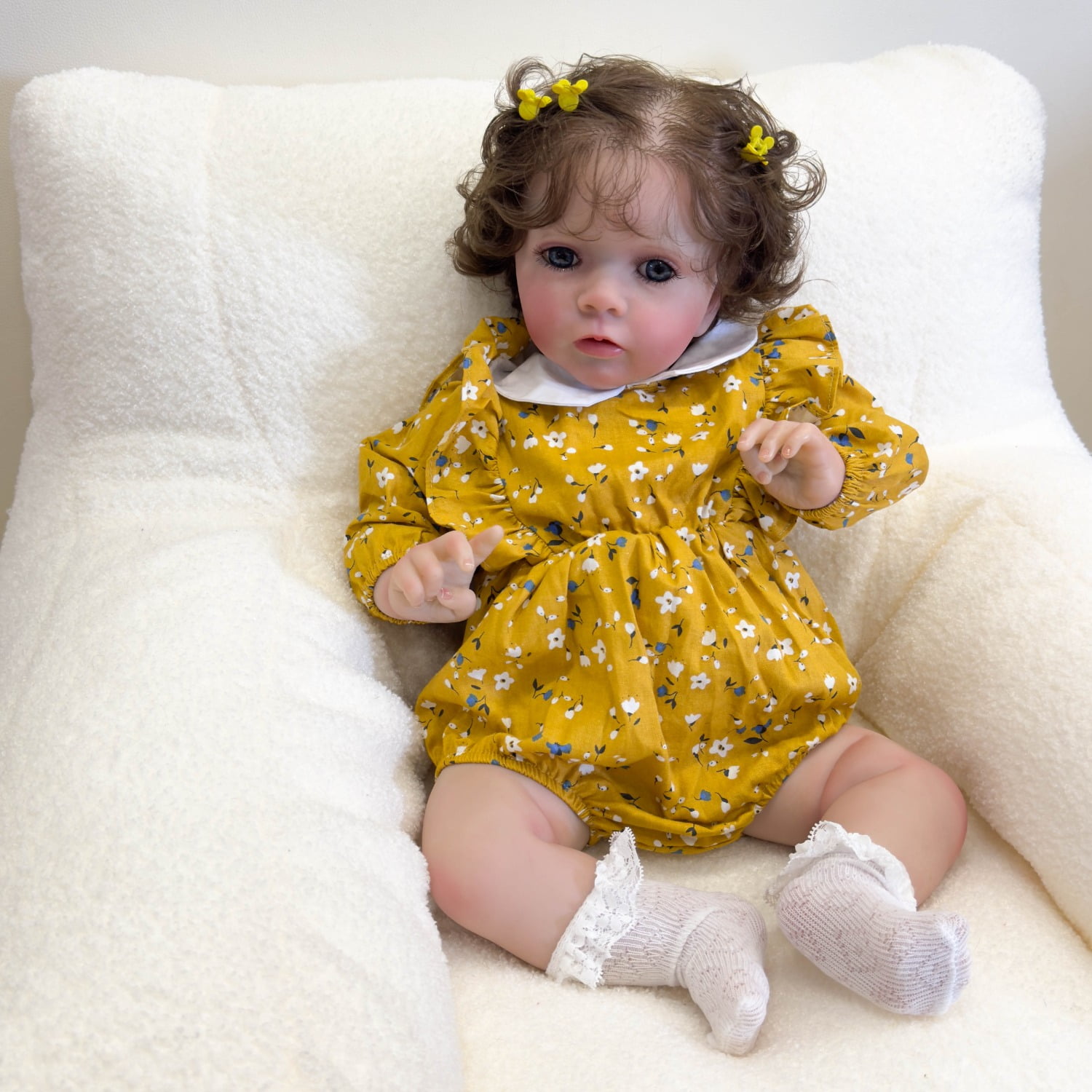Realistic Reborn Toddlers Girl 24 Inch Soft Cuddly Body Lifelike Baby Doll Big Size Real Life ...