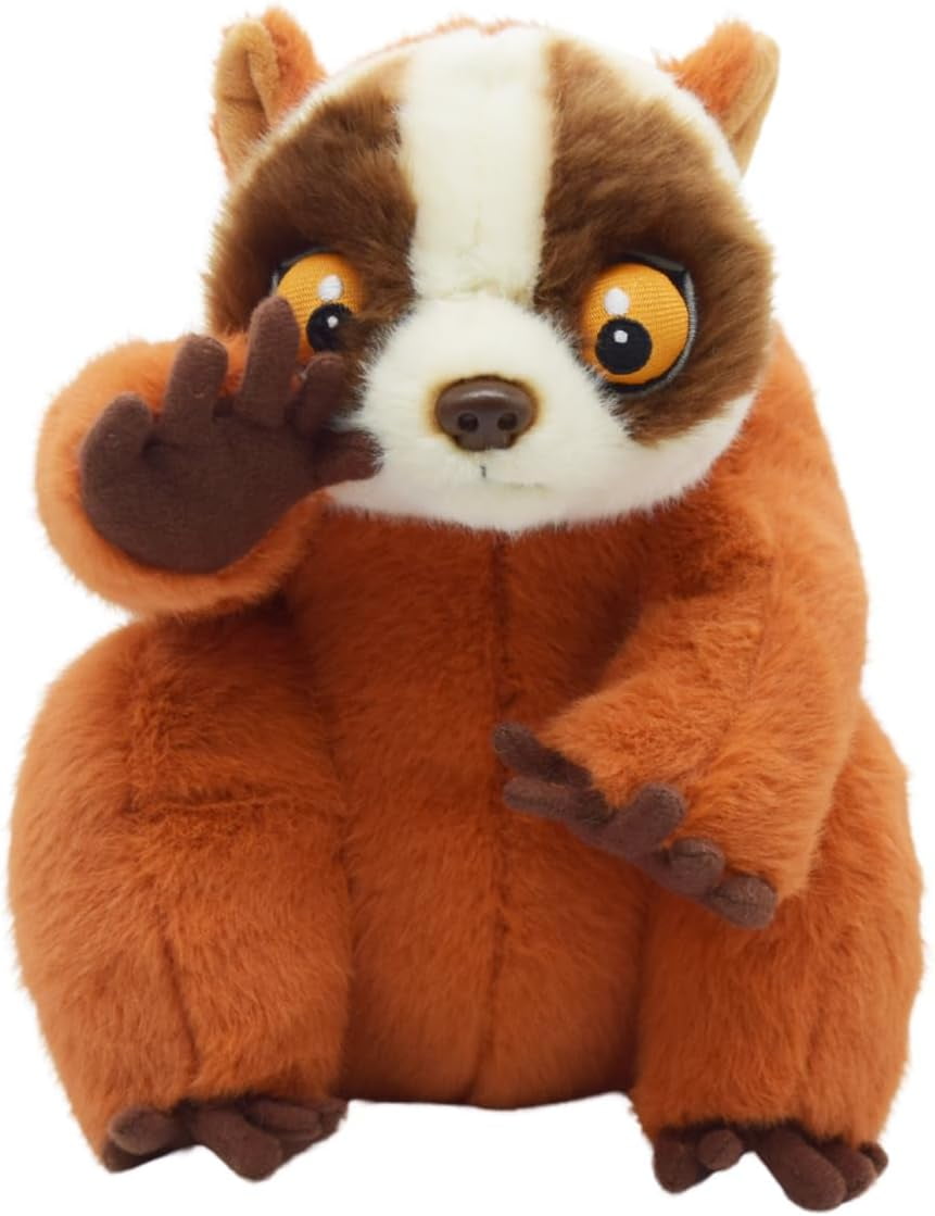 Realistic Red Slender Loris Stuffed Animal Plush Toy, Lifelike Animal ...