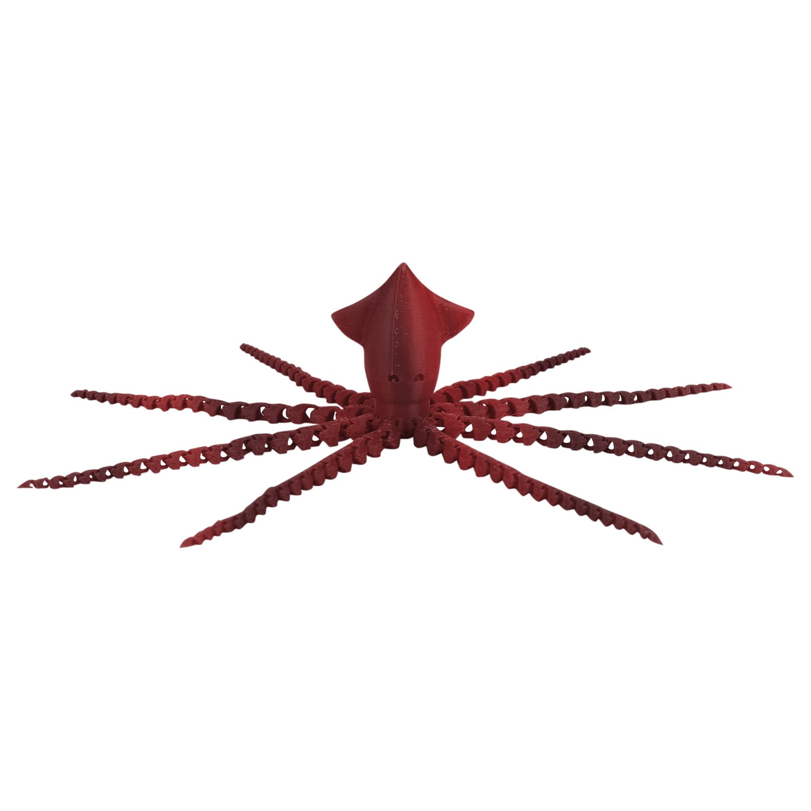 Realistic Red Squid Toy Figure Durable and Flexible Educational Marine ...