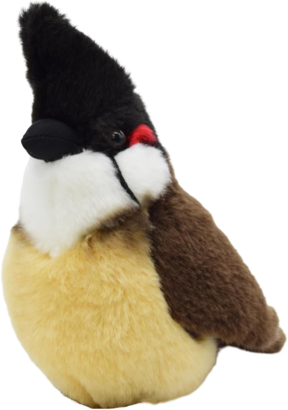 Realistic Red-Whiskered Bulbul Bird Stuffed Animal Plush Toy, Lifelike ...