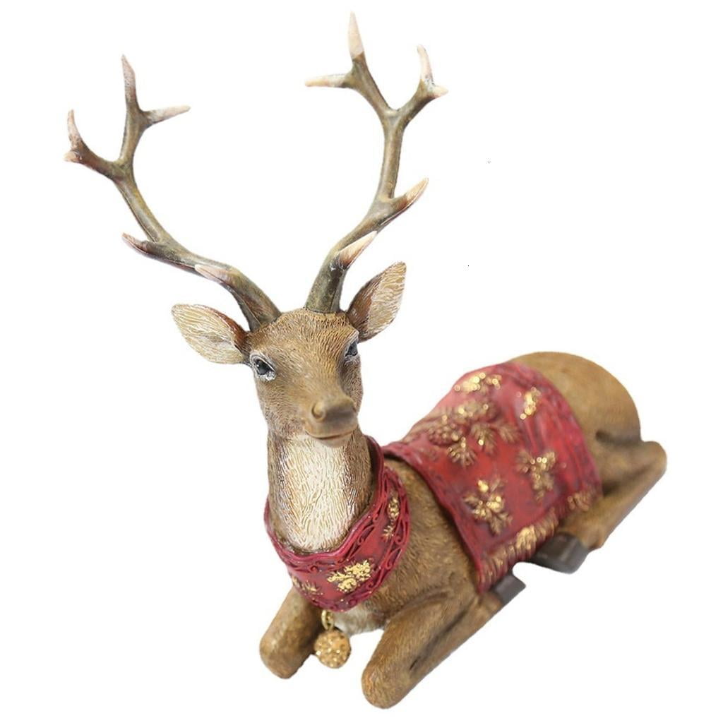 Realistic Reindeer Figurines Christmas Decorations DeerAn1ma1Model ...