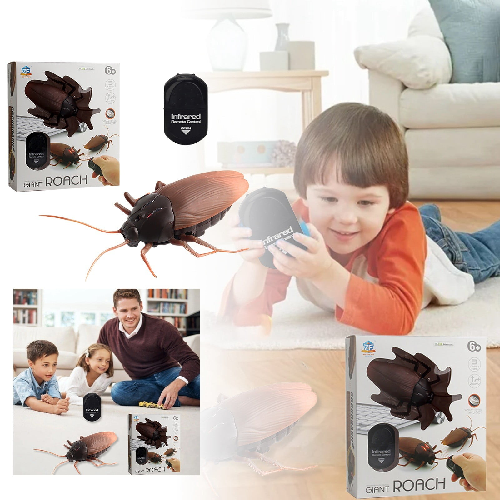 Realistic Remote Control Cockroach Prank Toy Scary Realistic Movements ...