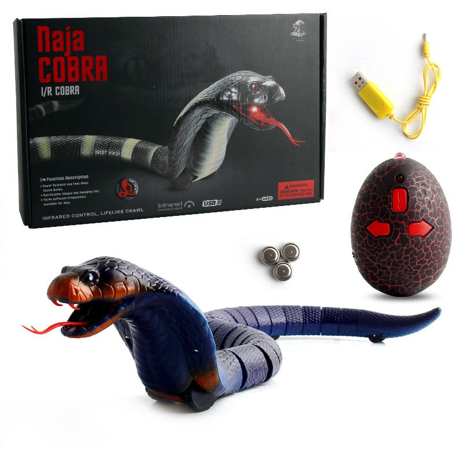 Realistic Remote Control Snake Toy Fast Moving Rattlesnake Robotic Toy ...