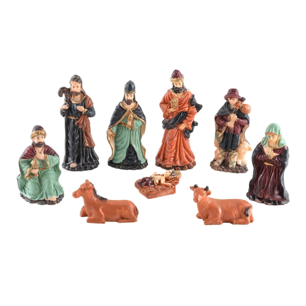 Realistic Resin Nativity Scene Figurines Holy Statue Ornament Perfect ...