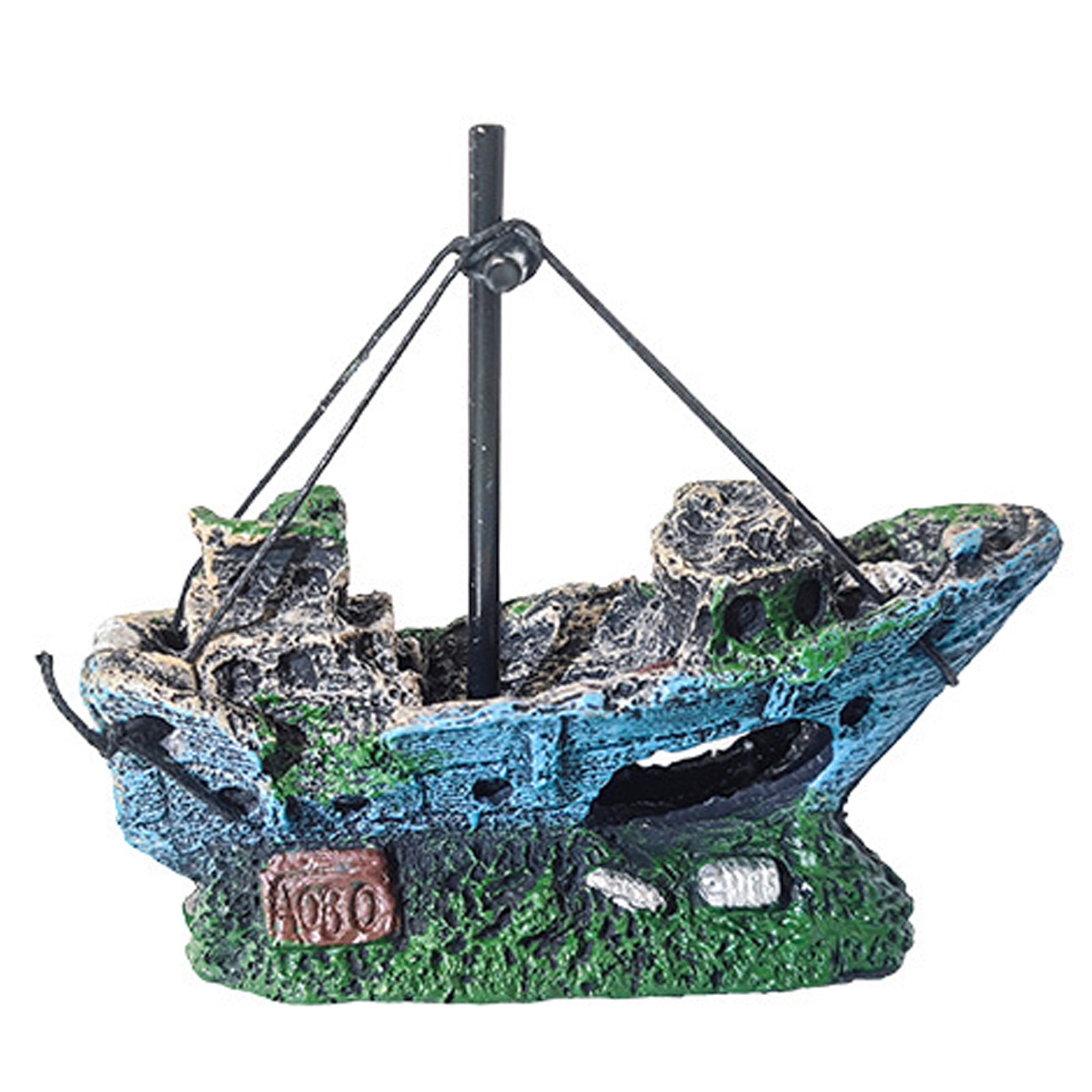 Realistic Resin Shipwreck for Fishtanks Aquariums Landscape Potted ...
