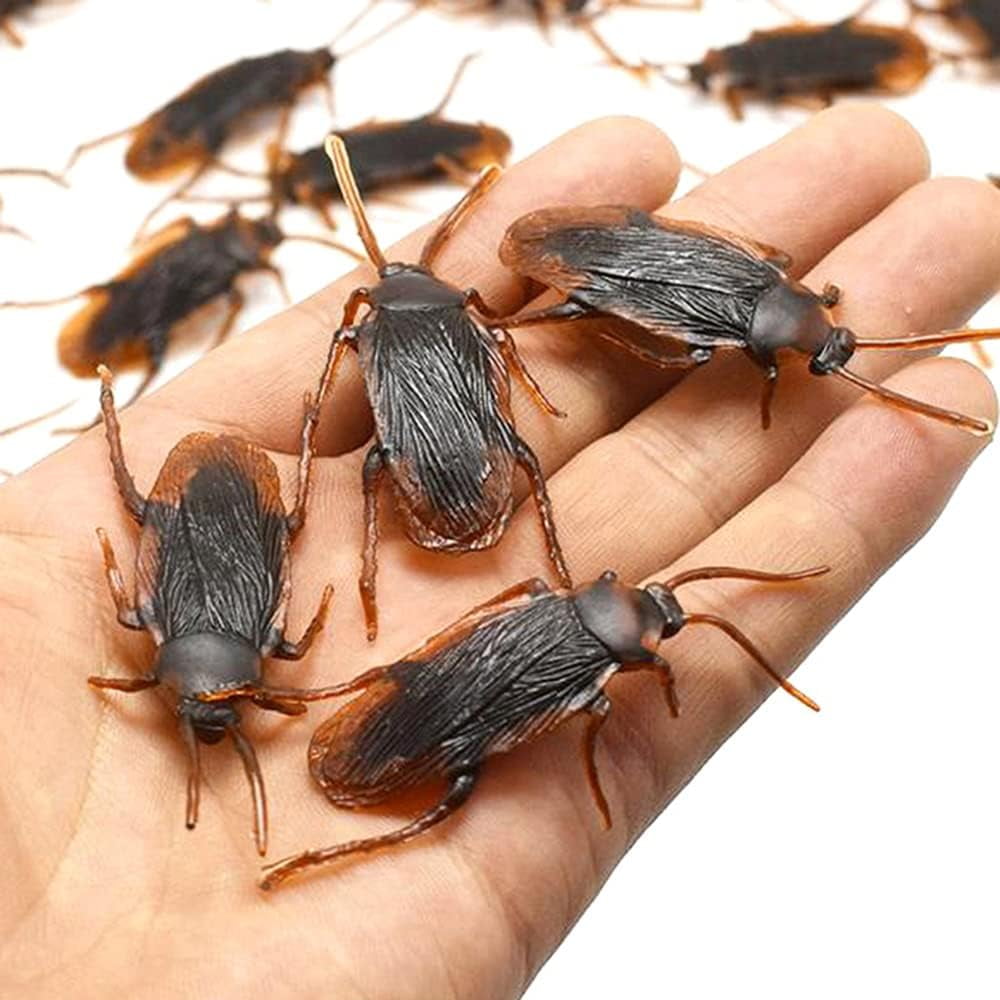Realistic Roach Simulation Toy – Life-Like Plastic Cockroach for Pranks, Parties, and Halloween ...