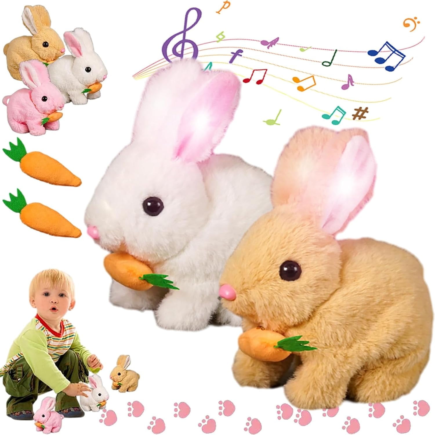 Realistic Robot Bunny, Bunny- My Realistic Bunny Toy, Bunbi Bunny Plush ...