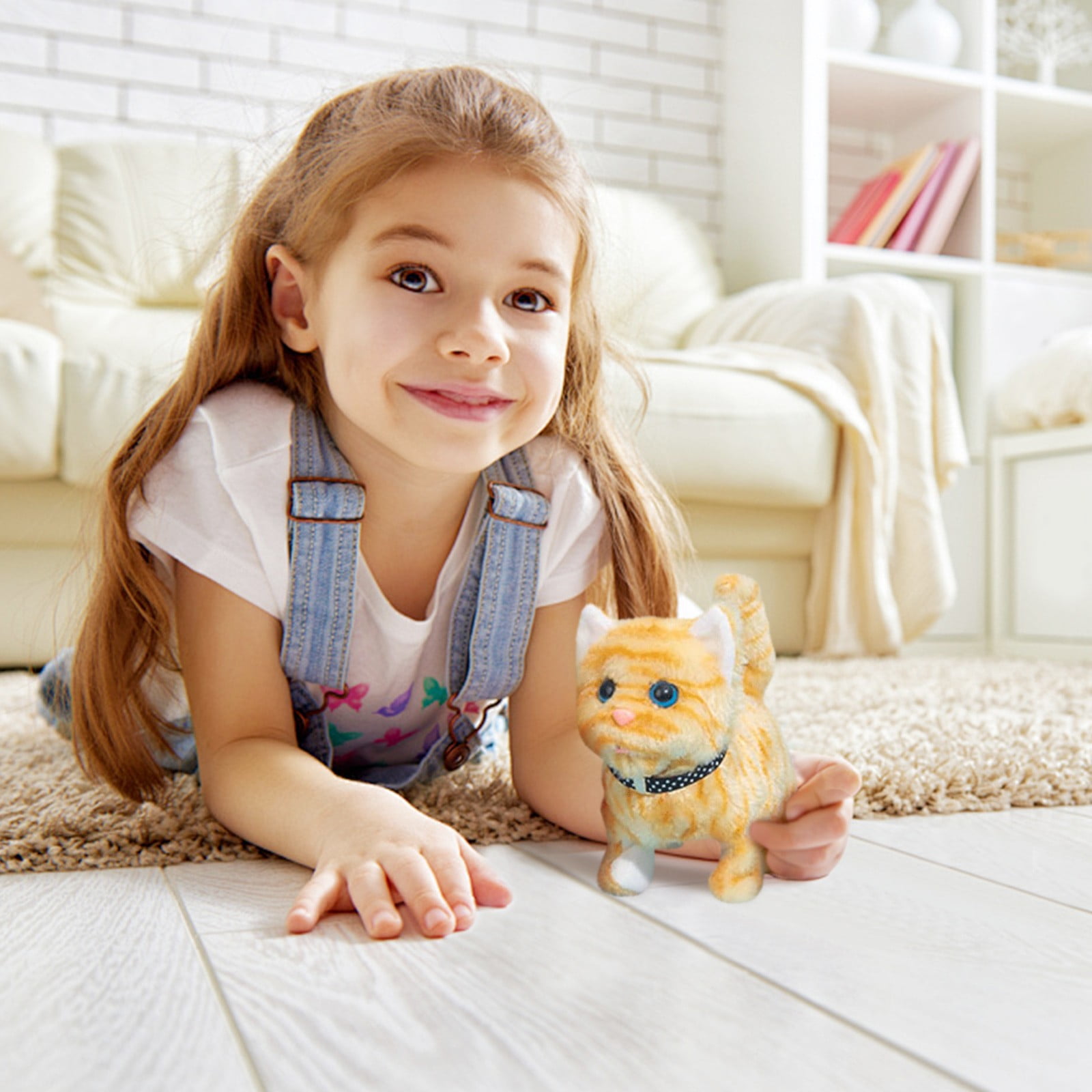 Realistic Robot Cat Stuffed Animals Toys, Cuddly 8.2" Robot Cat Plush ...