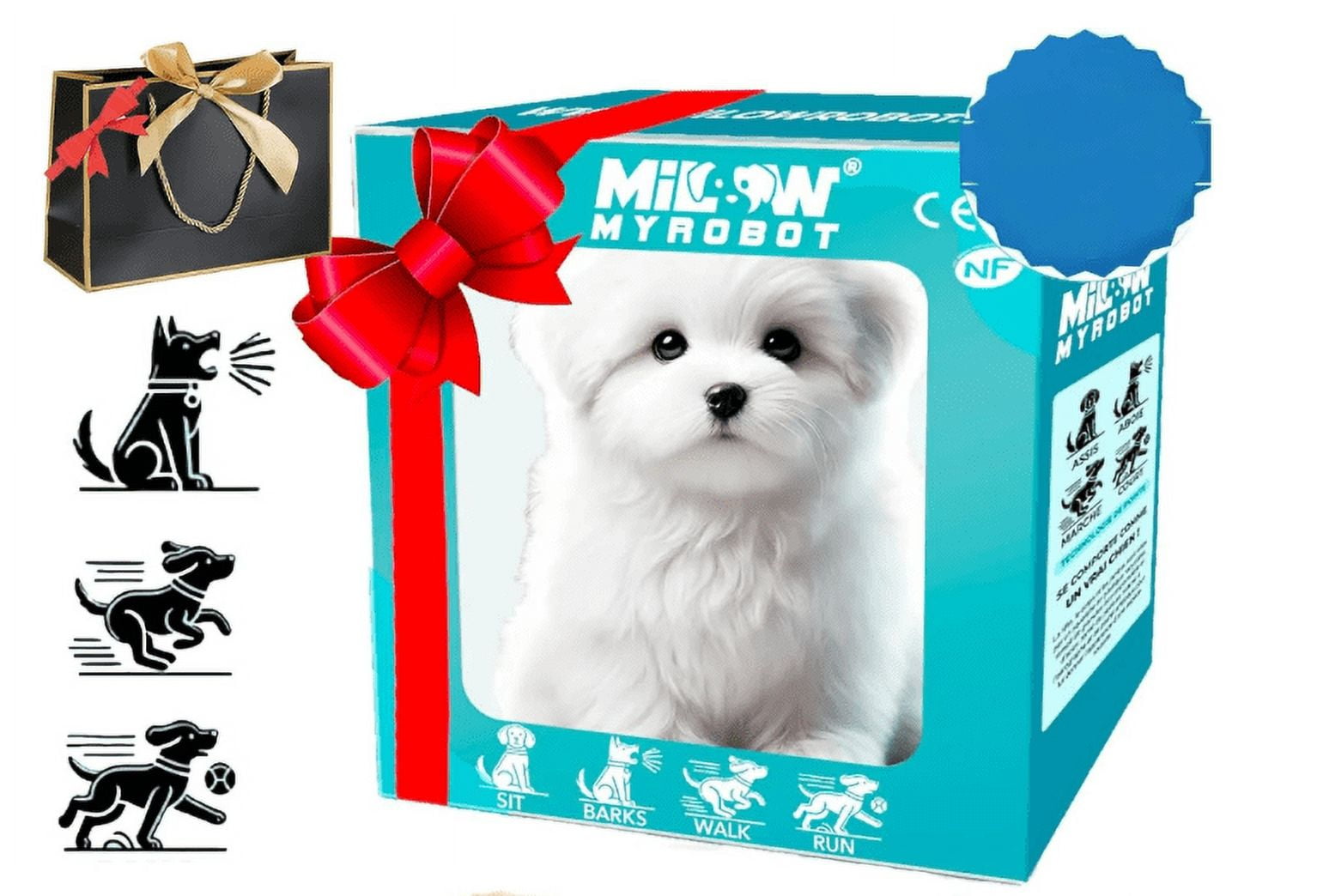 Realistic Robot Dog: Milow Walking Dog Toy - Bark/Tail Wag Robot Puppy ...