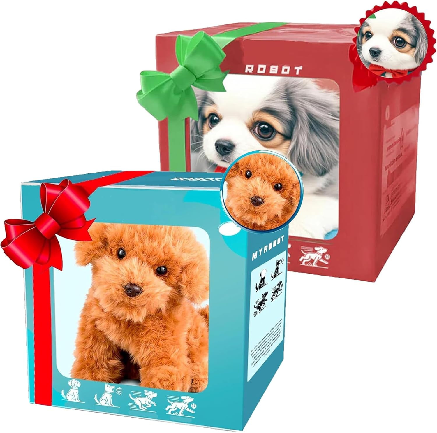 Realistic Robot Dog Puppy 2025, Interactive AI Electronic Pet for Kids That Walks, Barks, and ...