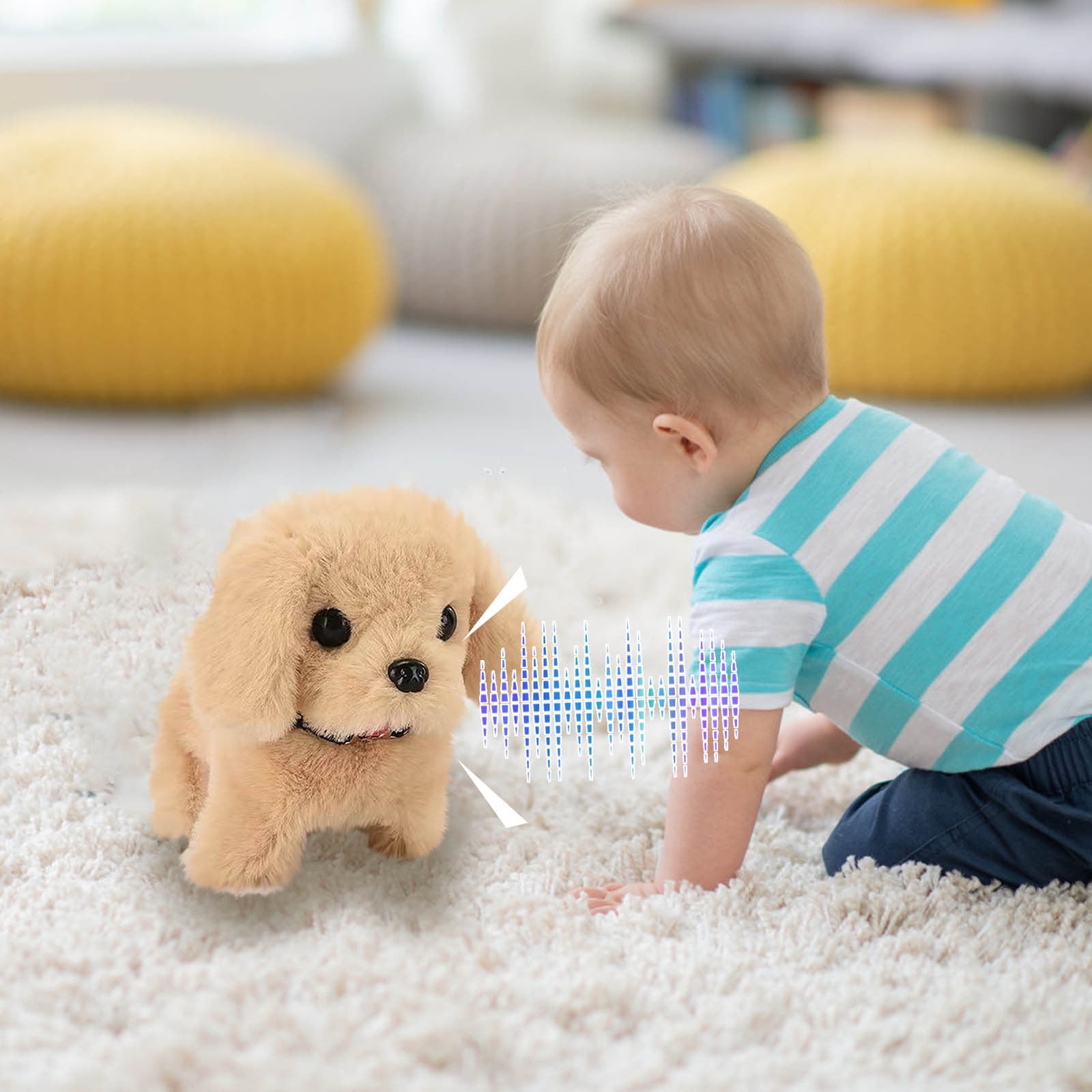 Realistic Robot Puppy Dog Toy, Cute Soft Mini Robot Puppy - Automatic ...
