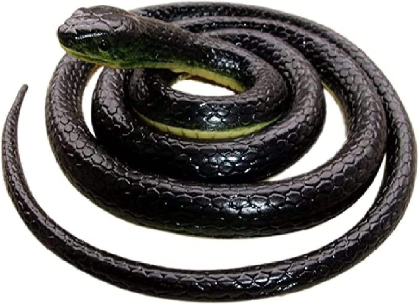 Realistic Rubber Black Snake 52 Inch Long Scare Toy - Walmart.com