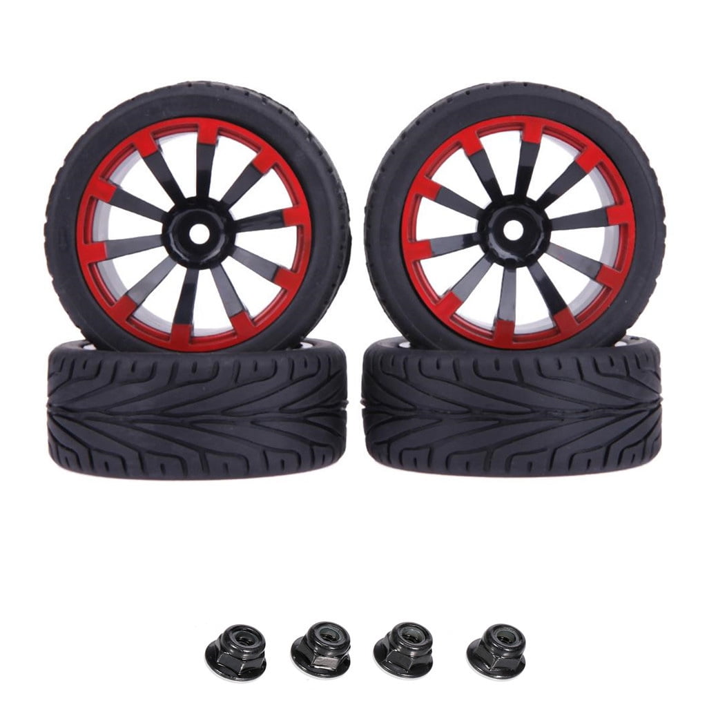 Realistic Rubber Wheel Tire Hub Set of 4PCS for Redcat HSP HPI 1/10 ...
