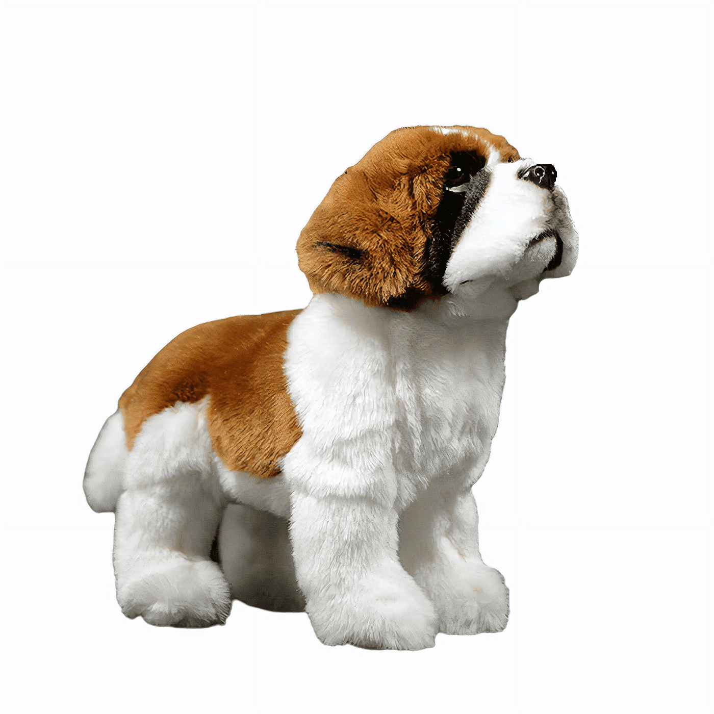 Realistic Saint Bernard Stuffed Animal Plush Toy, Lifelike Dog Animal ...