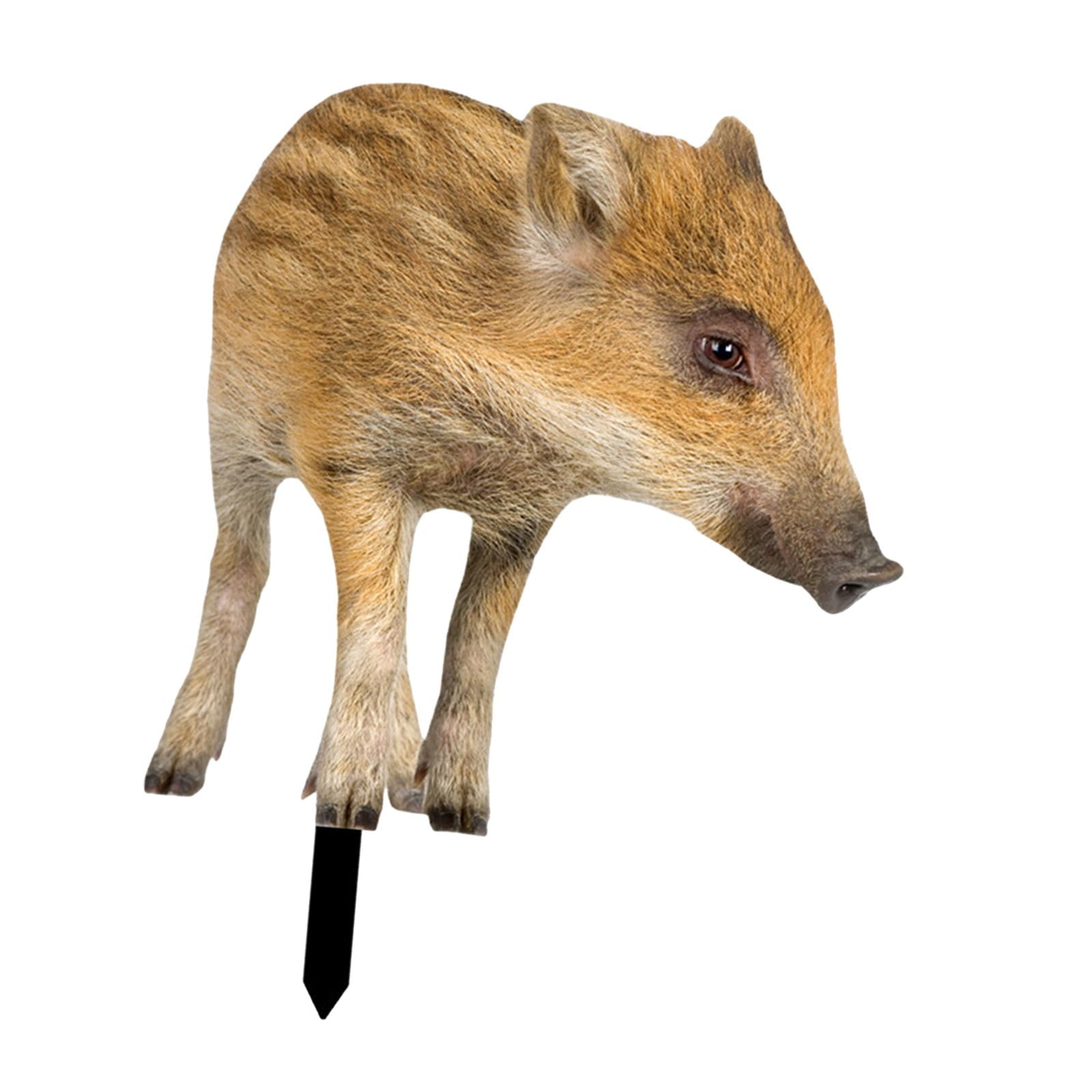 Realistic Sculpture Acrylic Stake Pig Ornaments Decorative Figurines ...