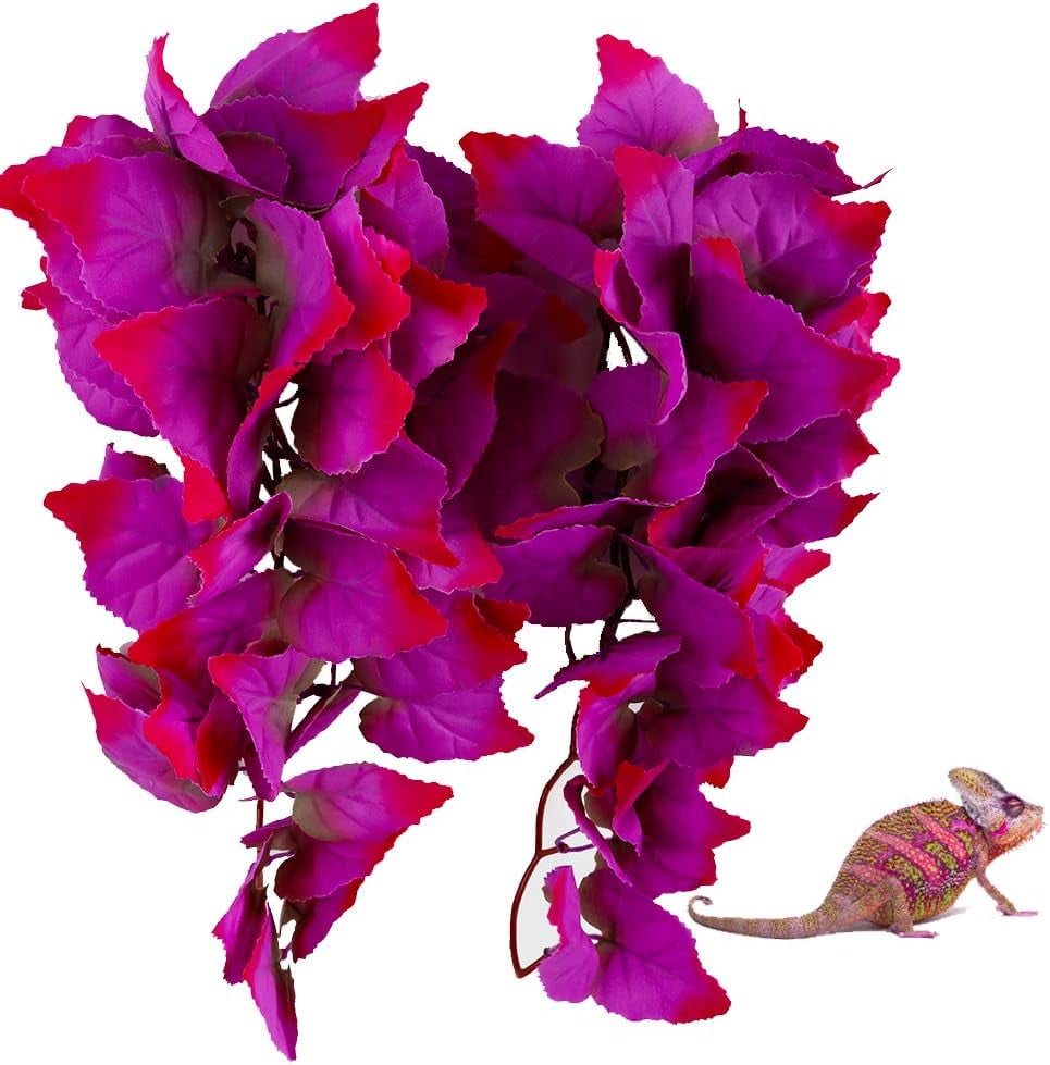 Realistic Silk Hanging Plants for Reptile Terrarium, Non-Toxic ...